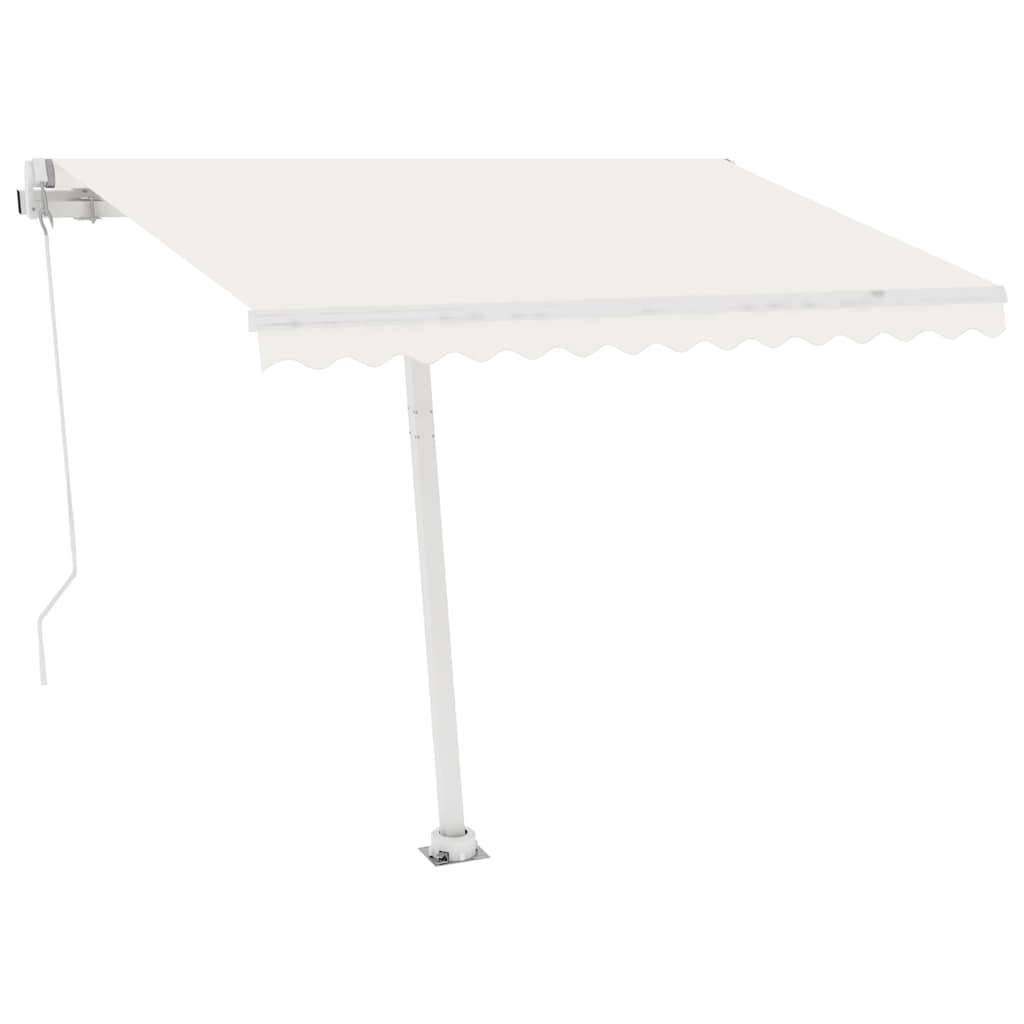 Tenda da sole automatica con sensore vento a LED color crema 300x250cm ...