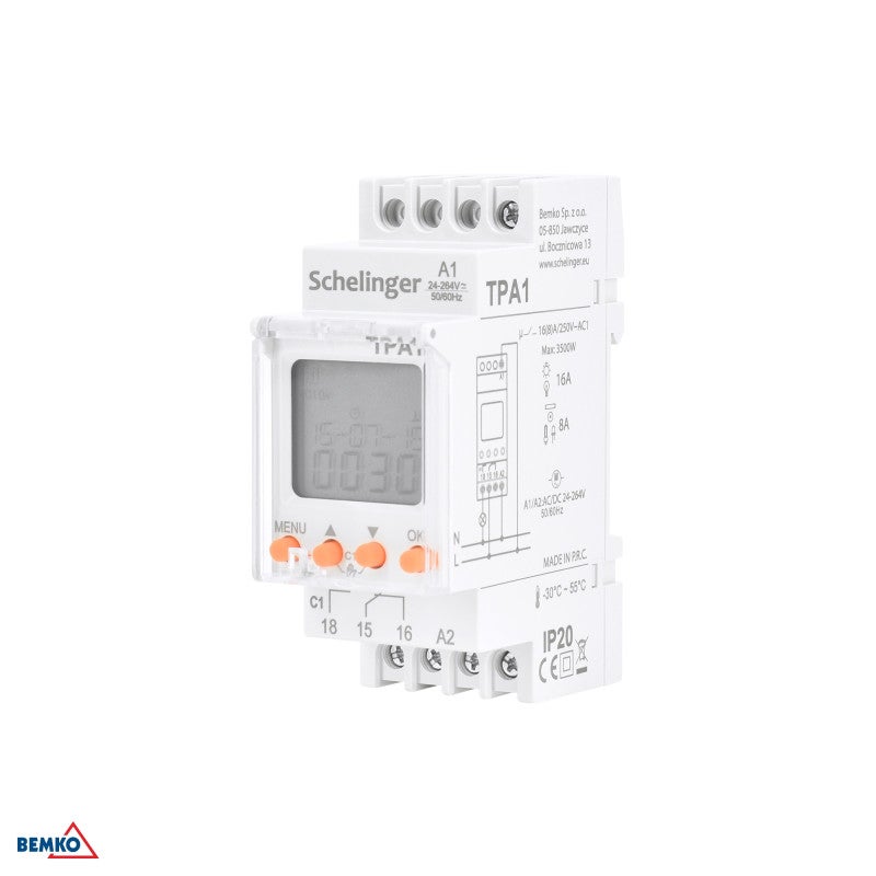 Reloj astronómico programable - 24-264V AC/DC - Rail DIN - IP20 - 2 ...