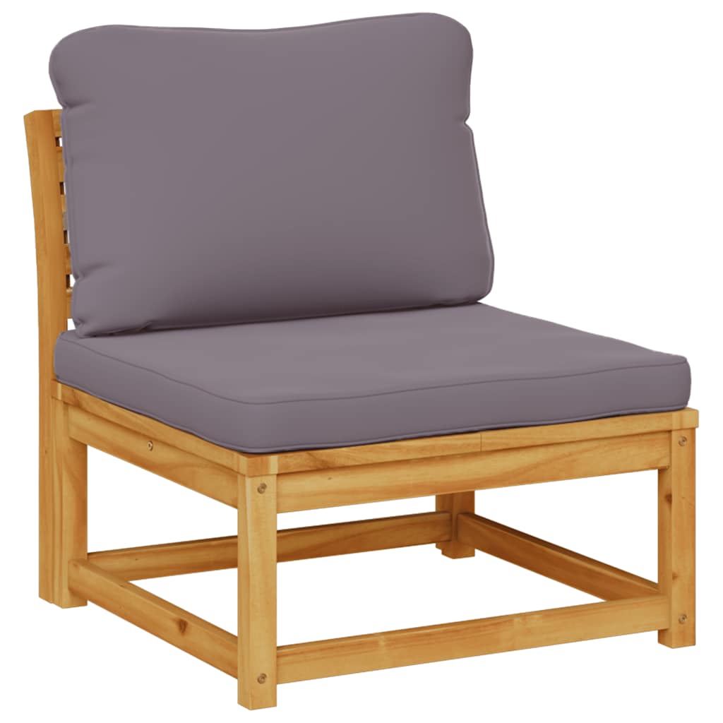 Sofá de jardín - Muebles de exterior con cojines madera maciza acacia ...