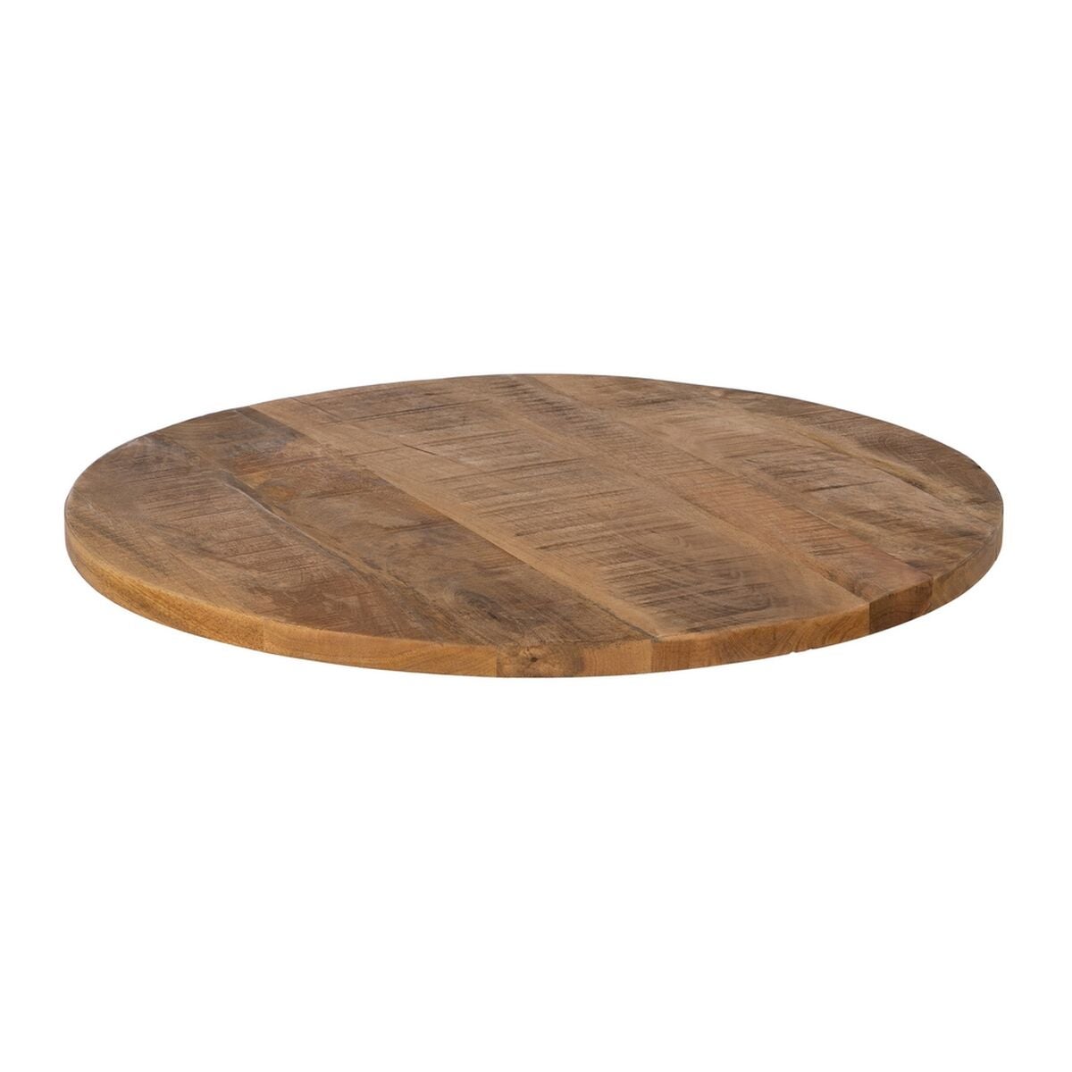 Plateau de table Rond Beige Bois de manguier 70 x 70 x 3 cm | Leroy Merlin