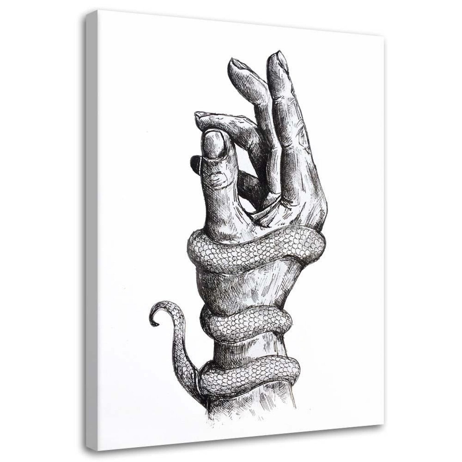 Tableau main avec un serpent - 40 x 60 cm | Leroy Merlin