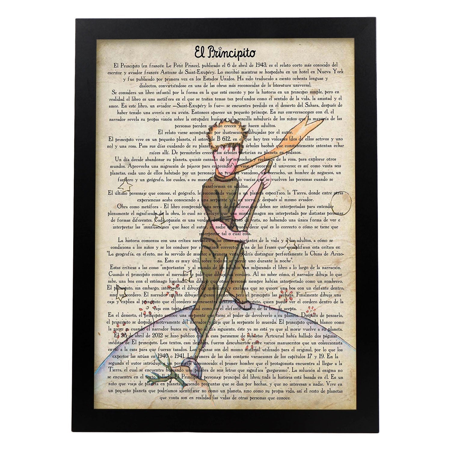 Poster Del Principito Para Ninos Pequenos. Lamina De Principito ...