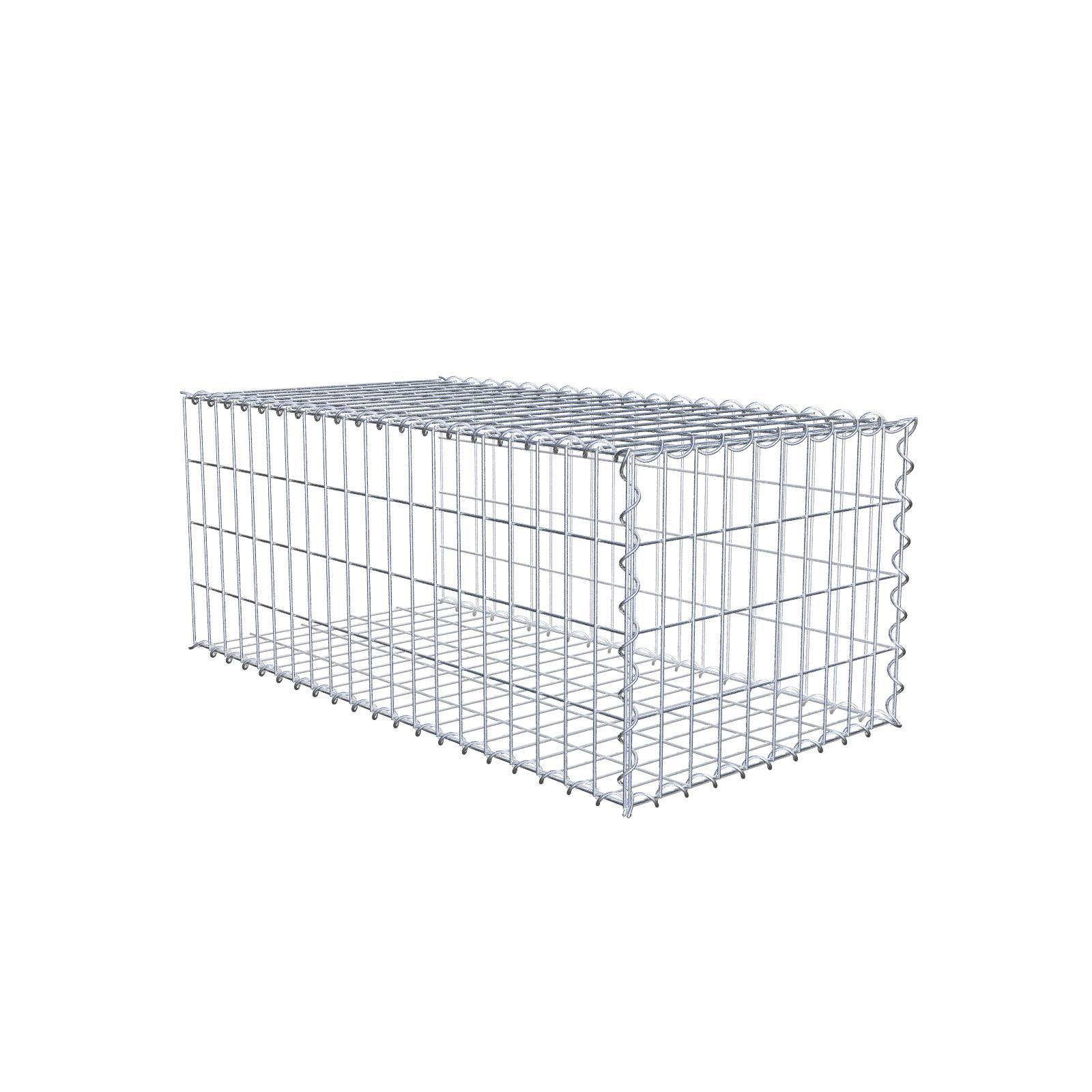 Gabiona - Gabion à monter en longueur 100 cm x 40 cm x 50 cm (L x H x P), maille 5 x 10 cm ...