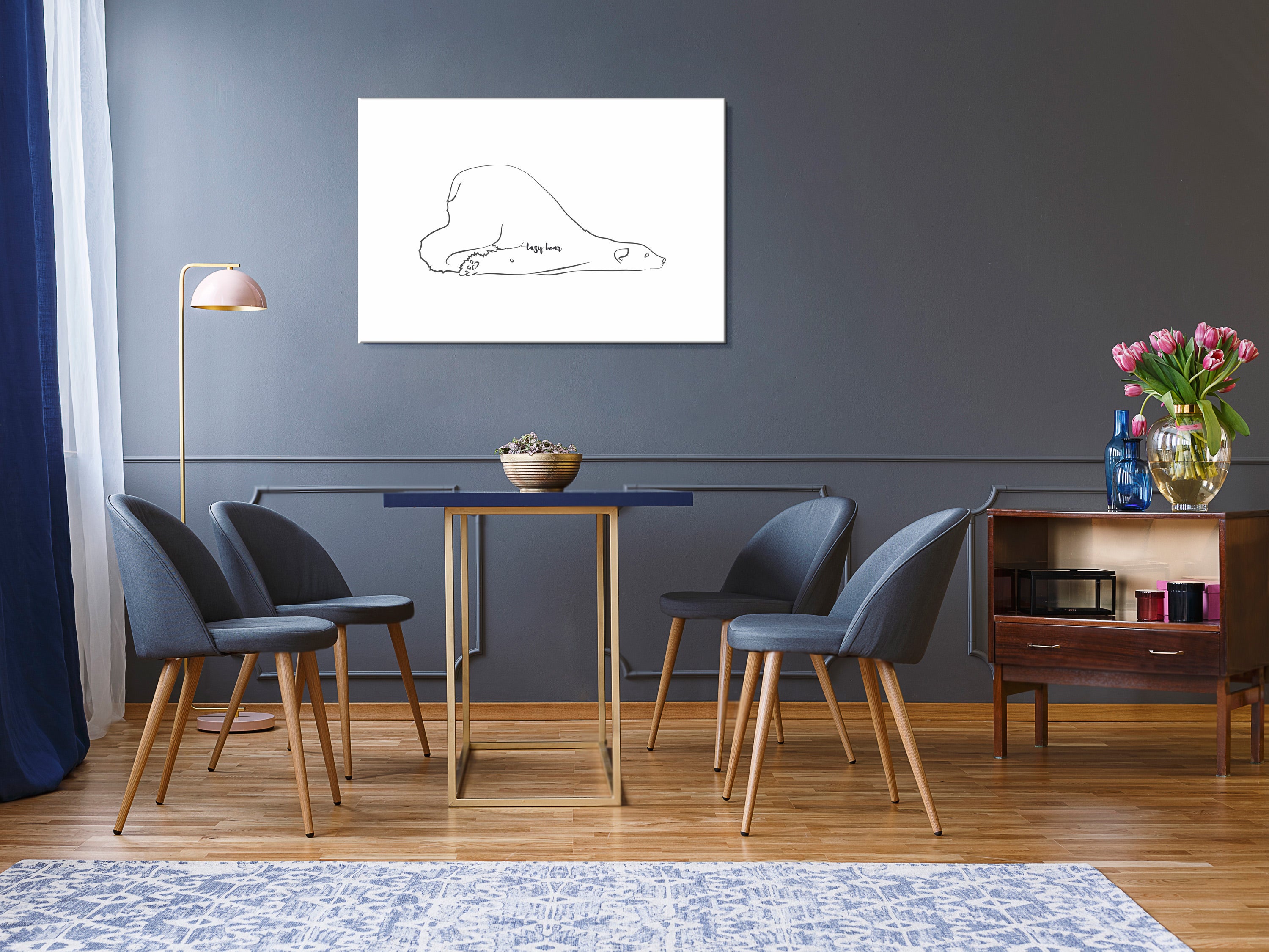 Tableau - Lazy Bear (1 Part) Wide [60x40] | Leroy Merlin