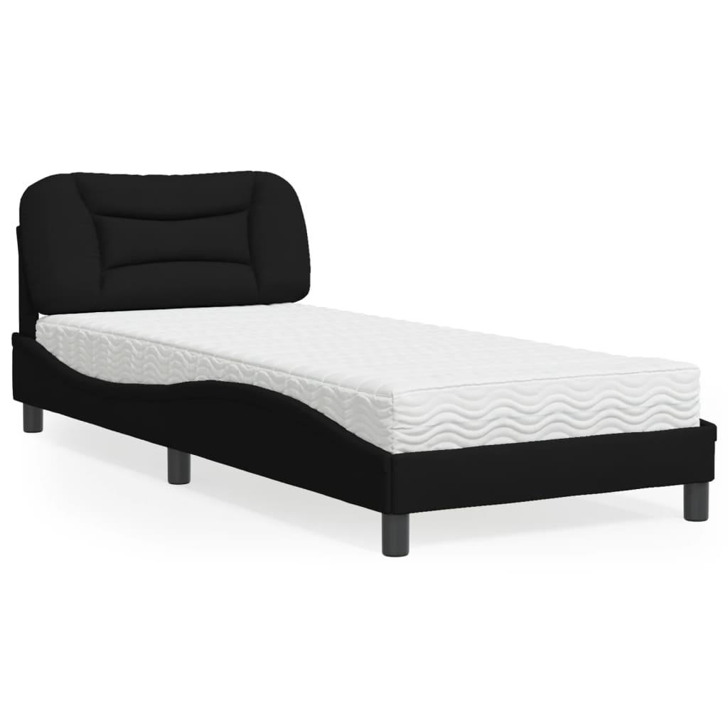 Cama con colchón tejido negro 90x190 cm. | Leroy Merlin