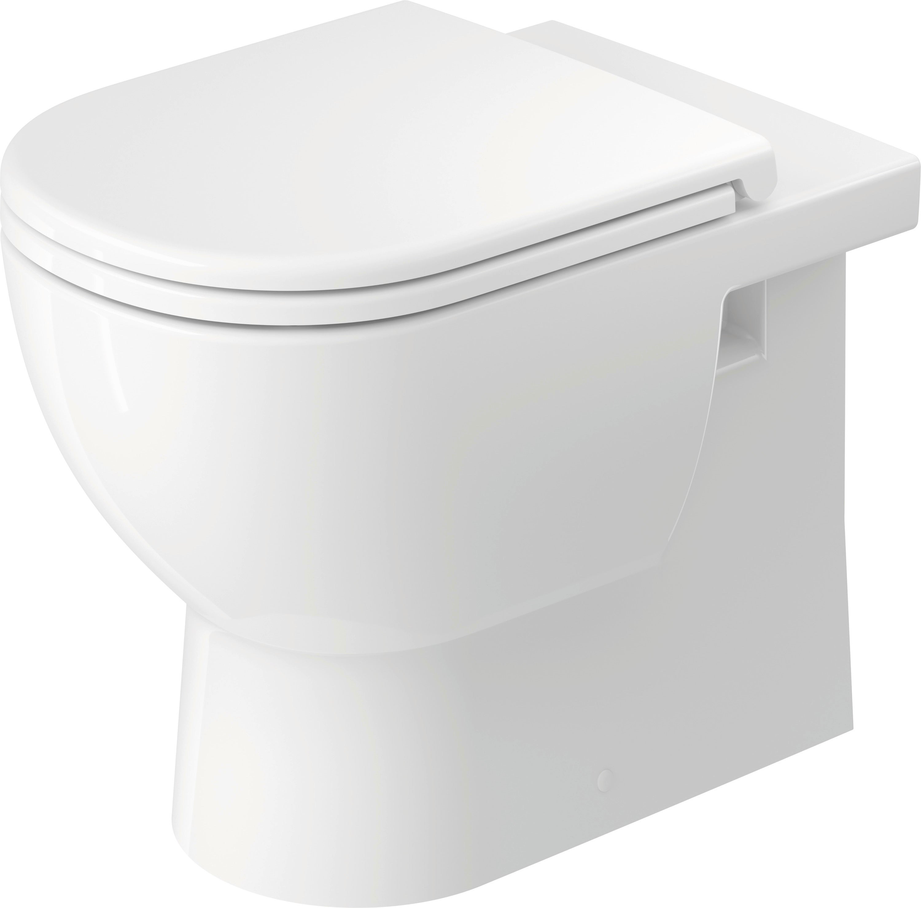 Duravit D-Code WC sur pied Back to Wall, chasse d'eau basse, rimless ...