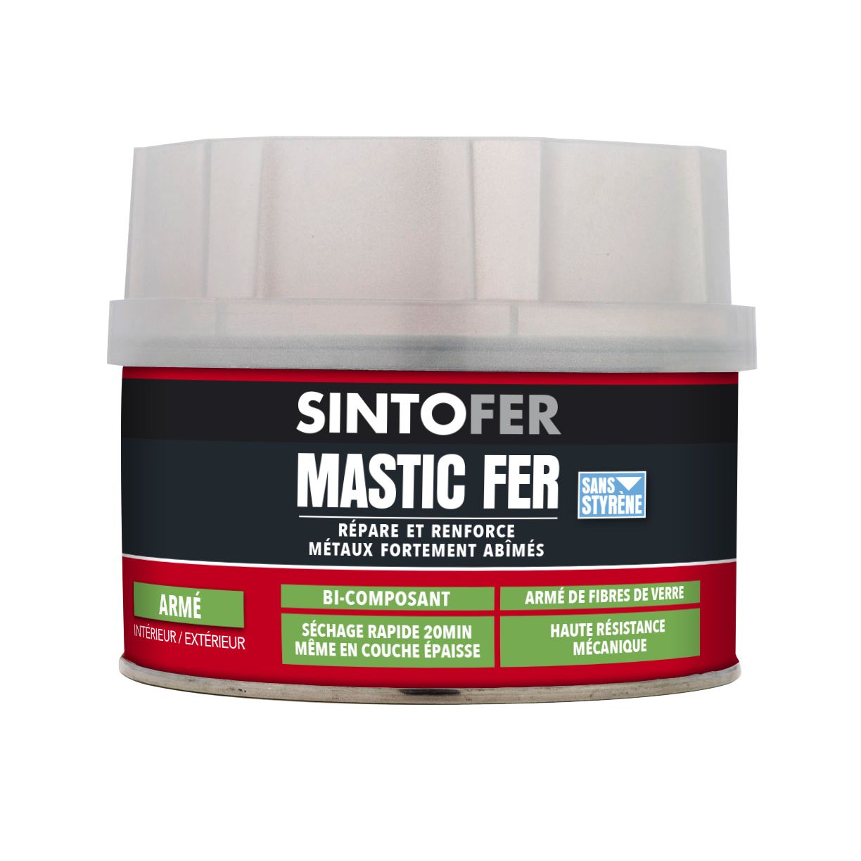 Mastic armé fer SINTOFER sans styrène boite 550g+20g - SINTO - 30901 ...