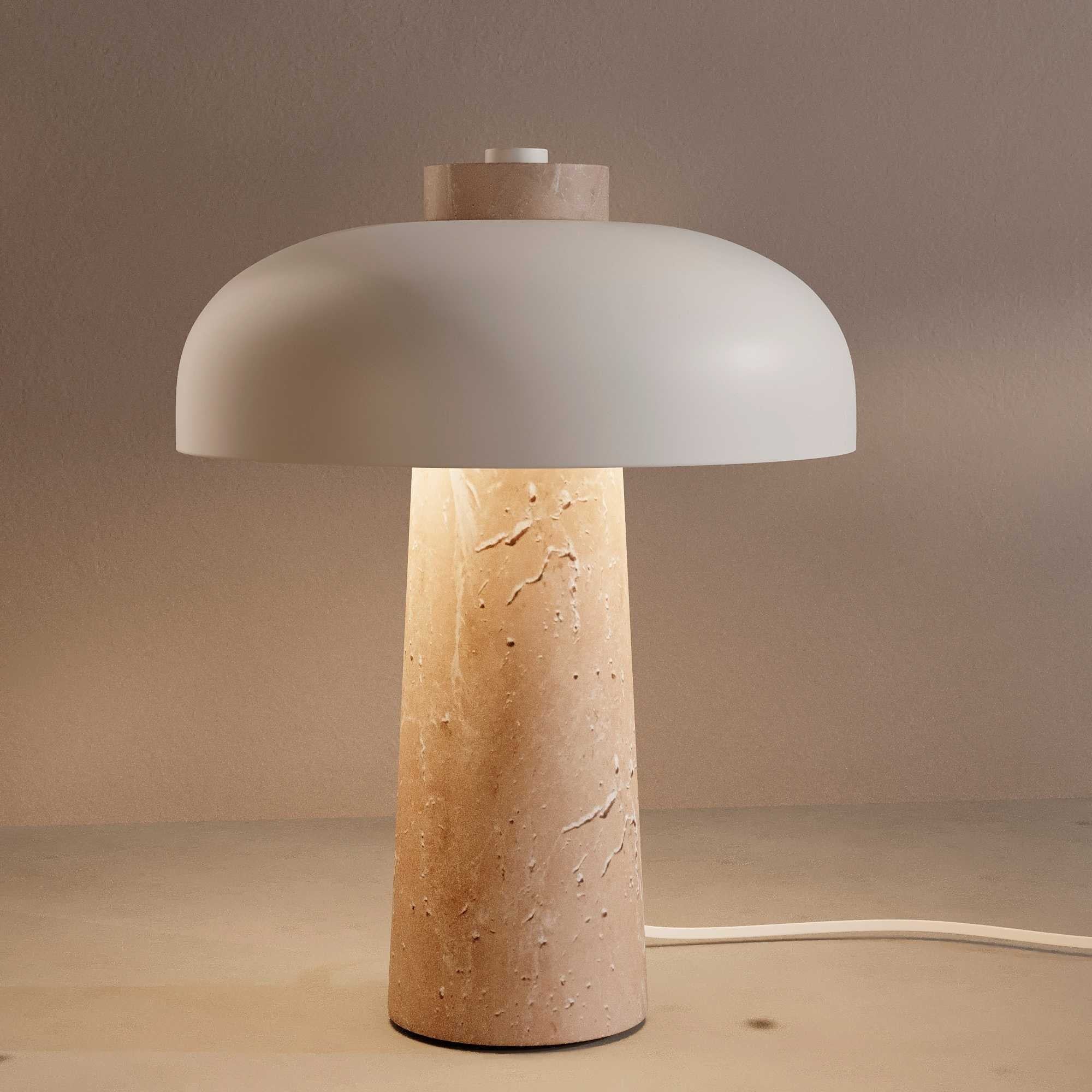 Lampe à poser design "CEP" - Base en marbre - 2 x G9 | Leroy Merlin