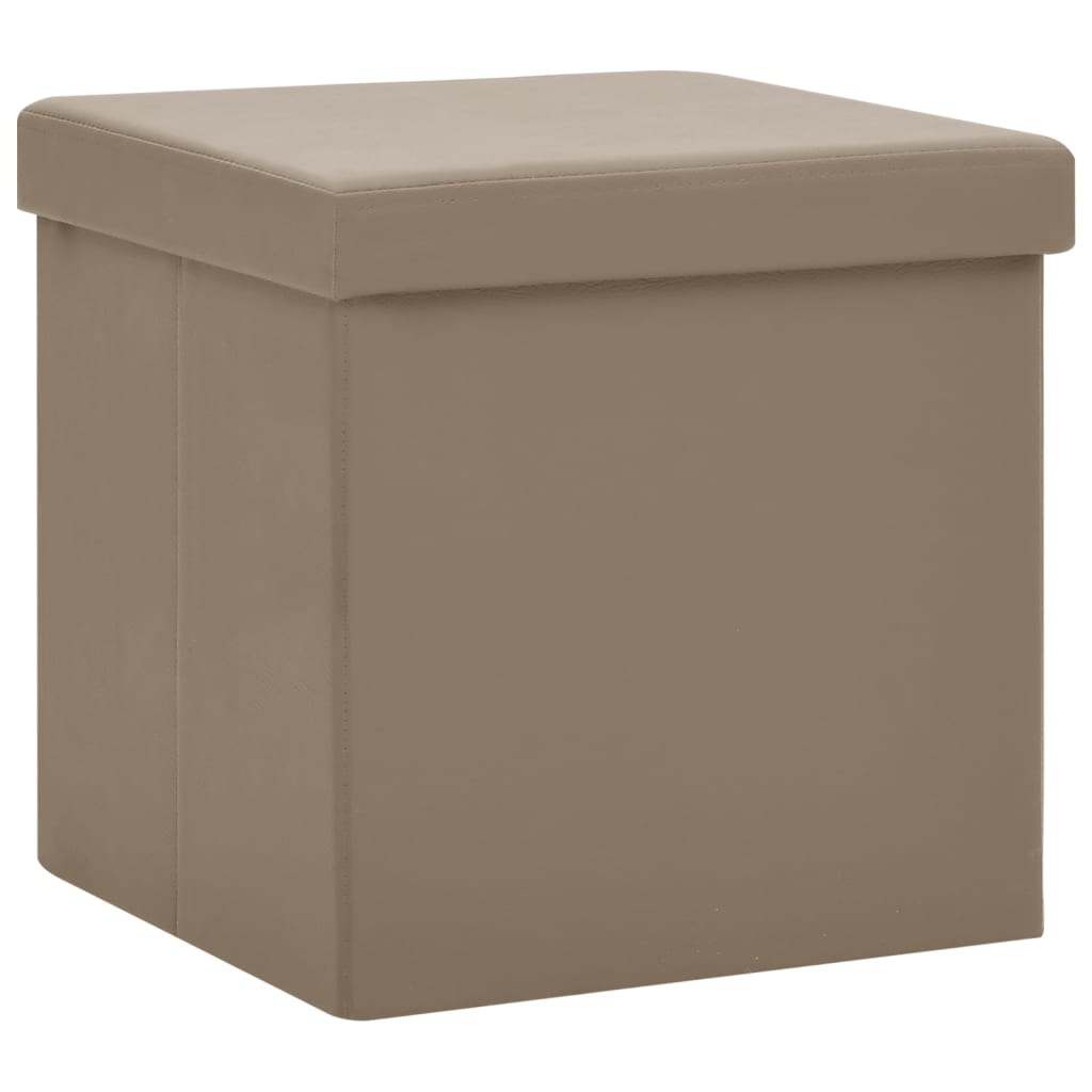 Tabouret de rangement pliable cappuccino PVC | Leroy Merlin