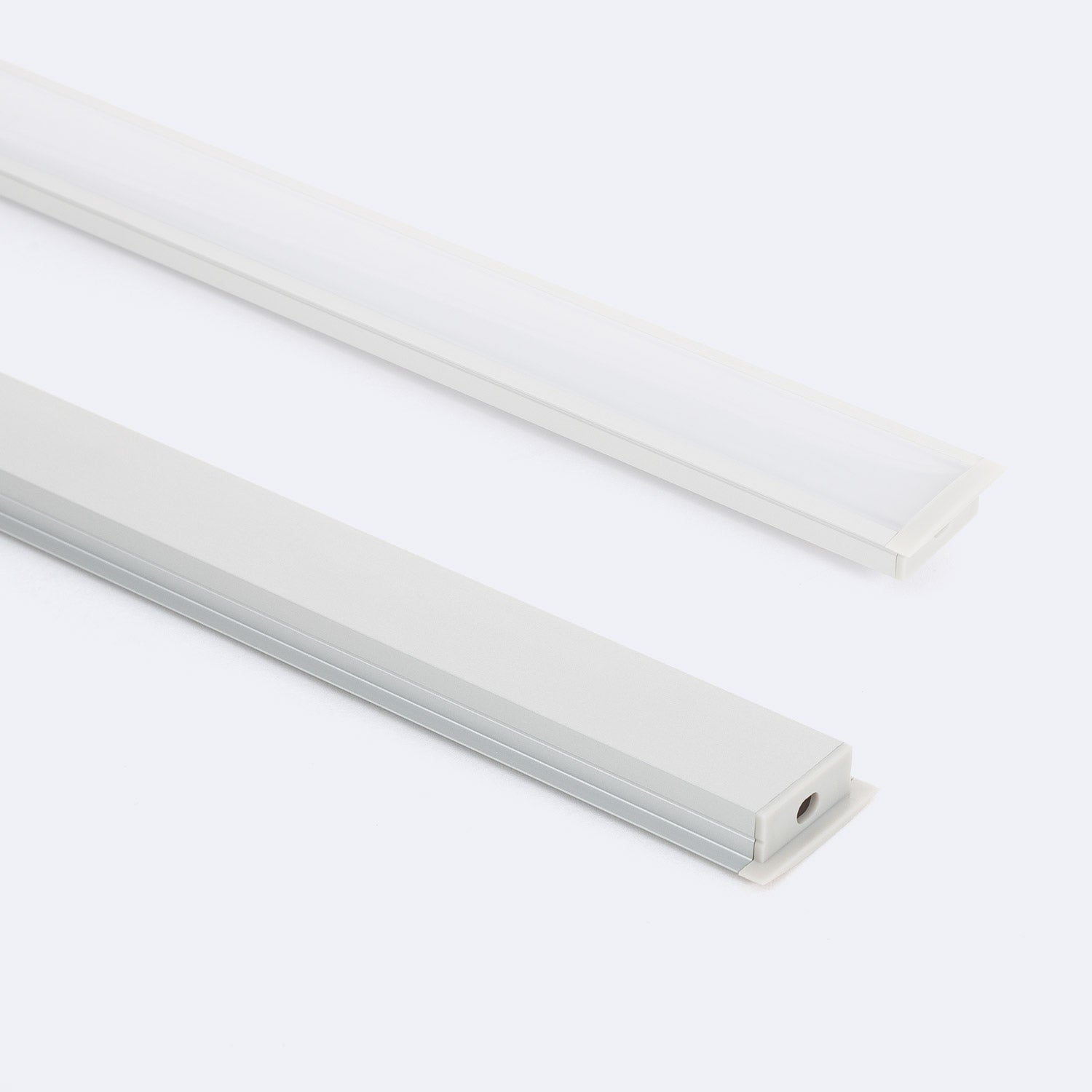 Ledkia Perfil Aluminio Empotrable para Tira LED hasta 18 mm Aluminio 2 ...