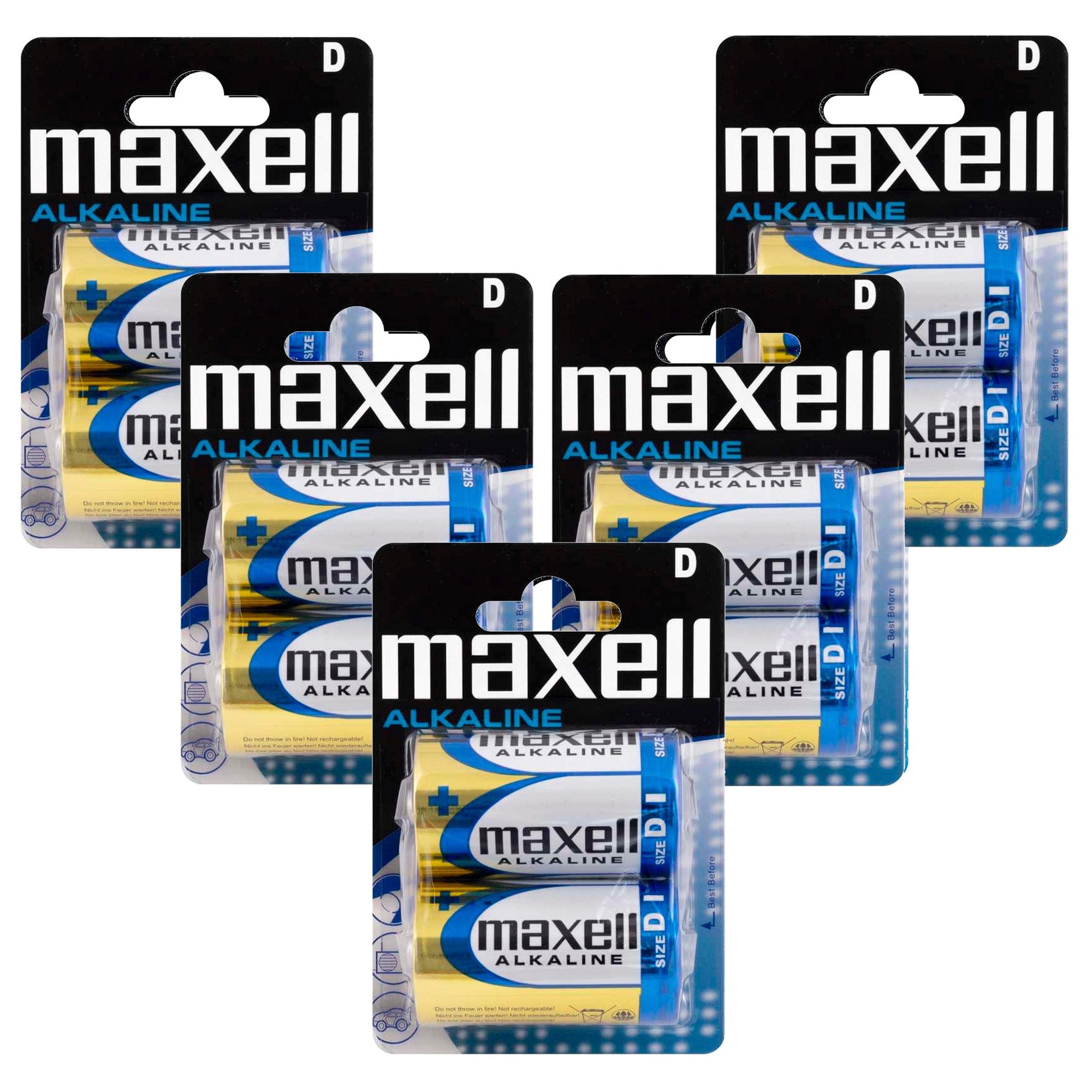 Maxell 10 pilas LR20 tipo D alcalina 1,5v | Leroy Merlin