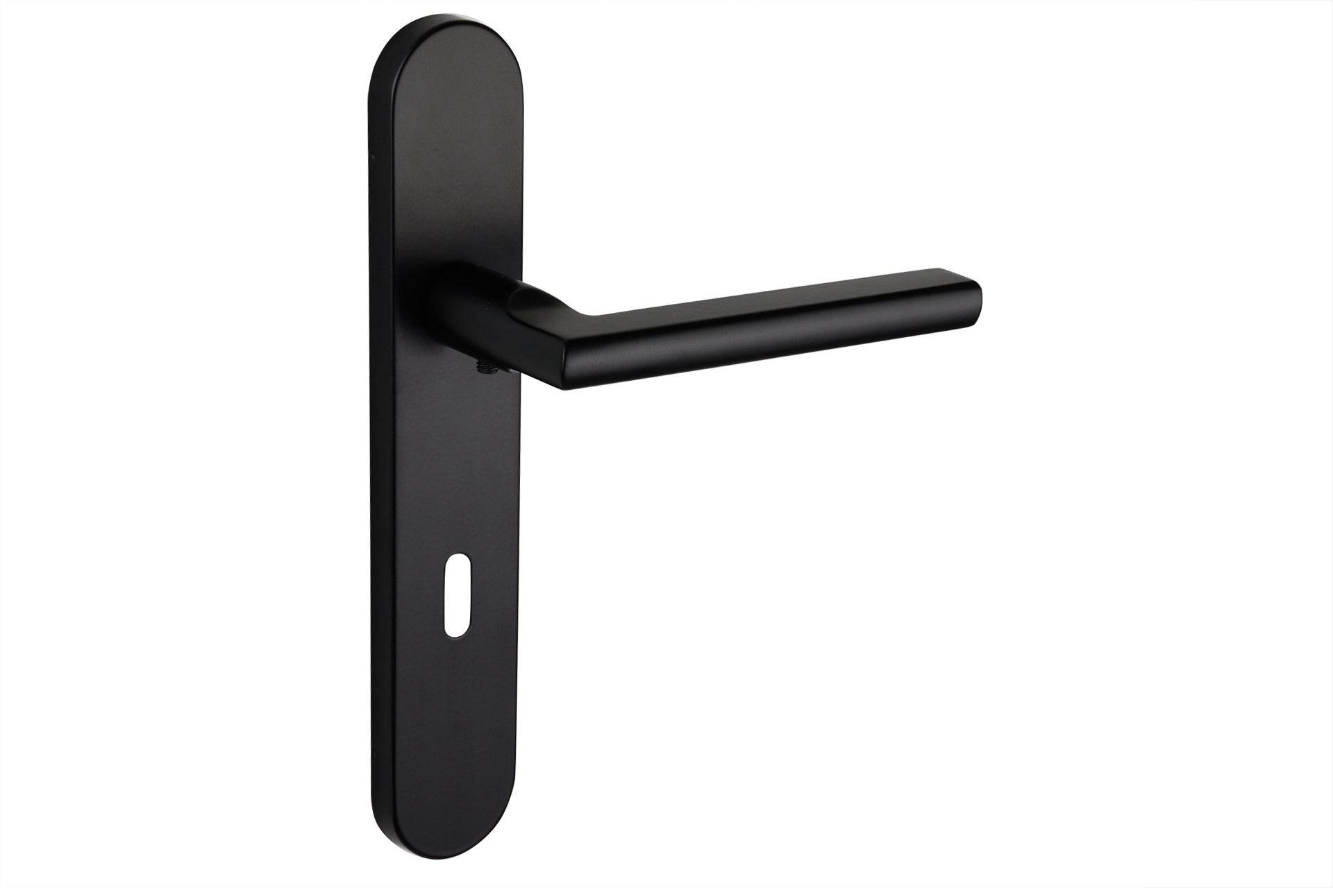 Wovar Poignée de porte Lavuzo Teramo Noire avec bouclier arrondi SL72 ...