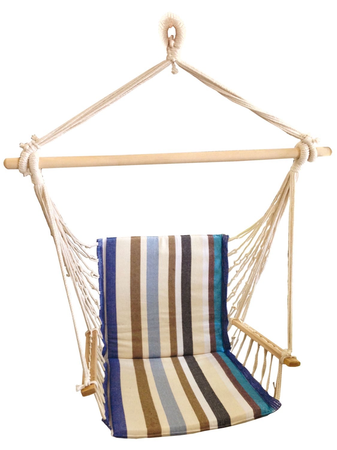 Hamac suspendu fauteuil suspendu tringle et accoudoirs en bois retenant ...