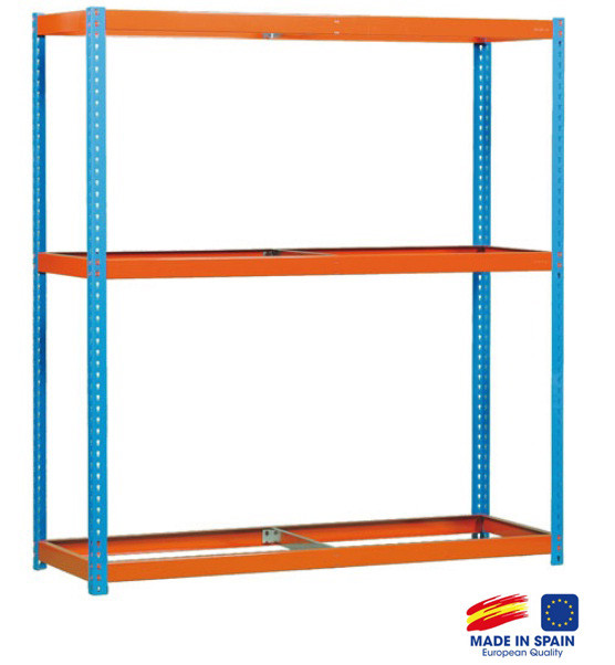 Simon Rack - Etagère de rangement sans plateau 2000x1500x600mm bleu/orange charge 400 Kg ...