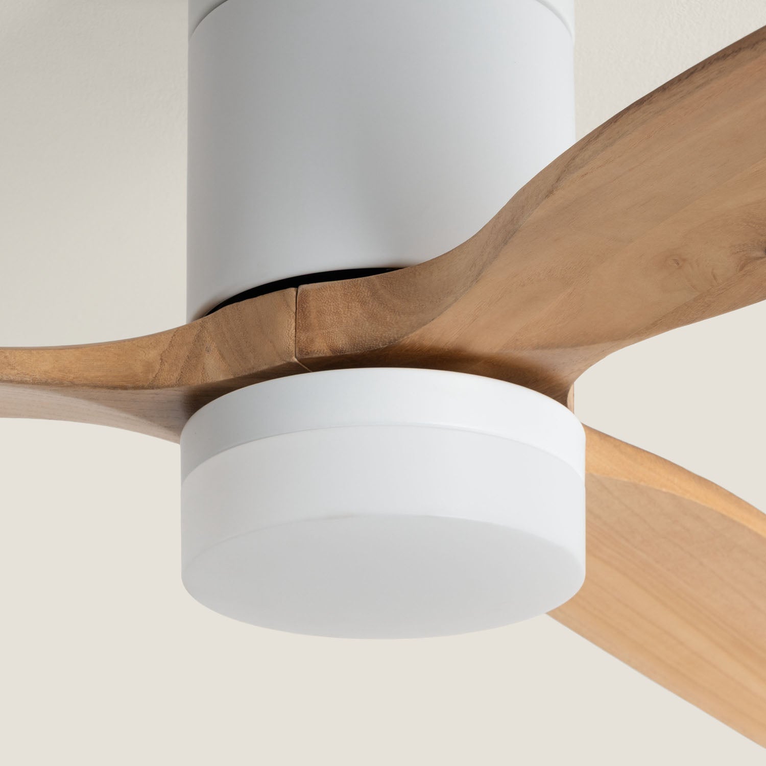 Ventilateur de Plafond LEDKIA LIGHTING Leros Blanc et Clair avec ...