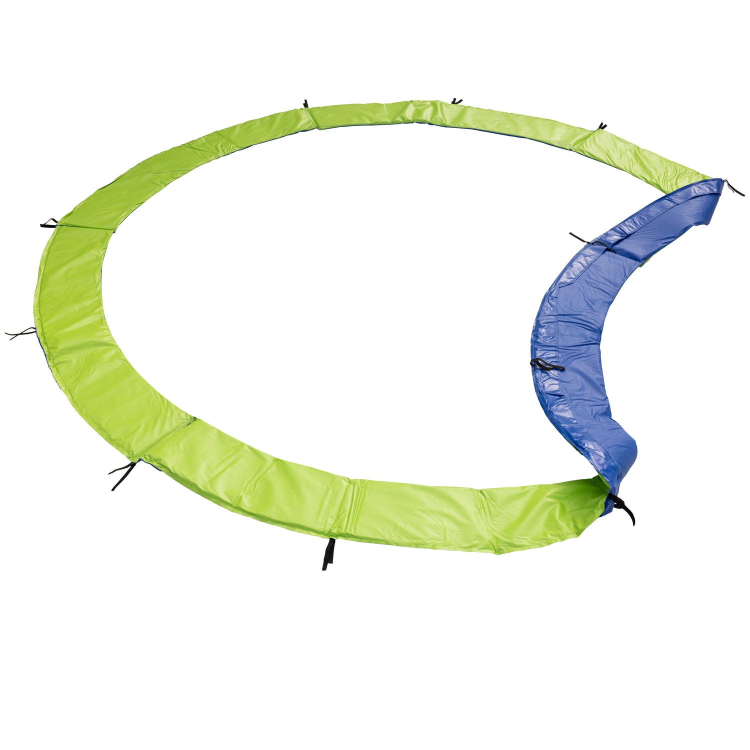 Cama elástica de 180 cm reversible verde / azul CAIRNS + red, escalera ...