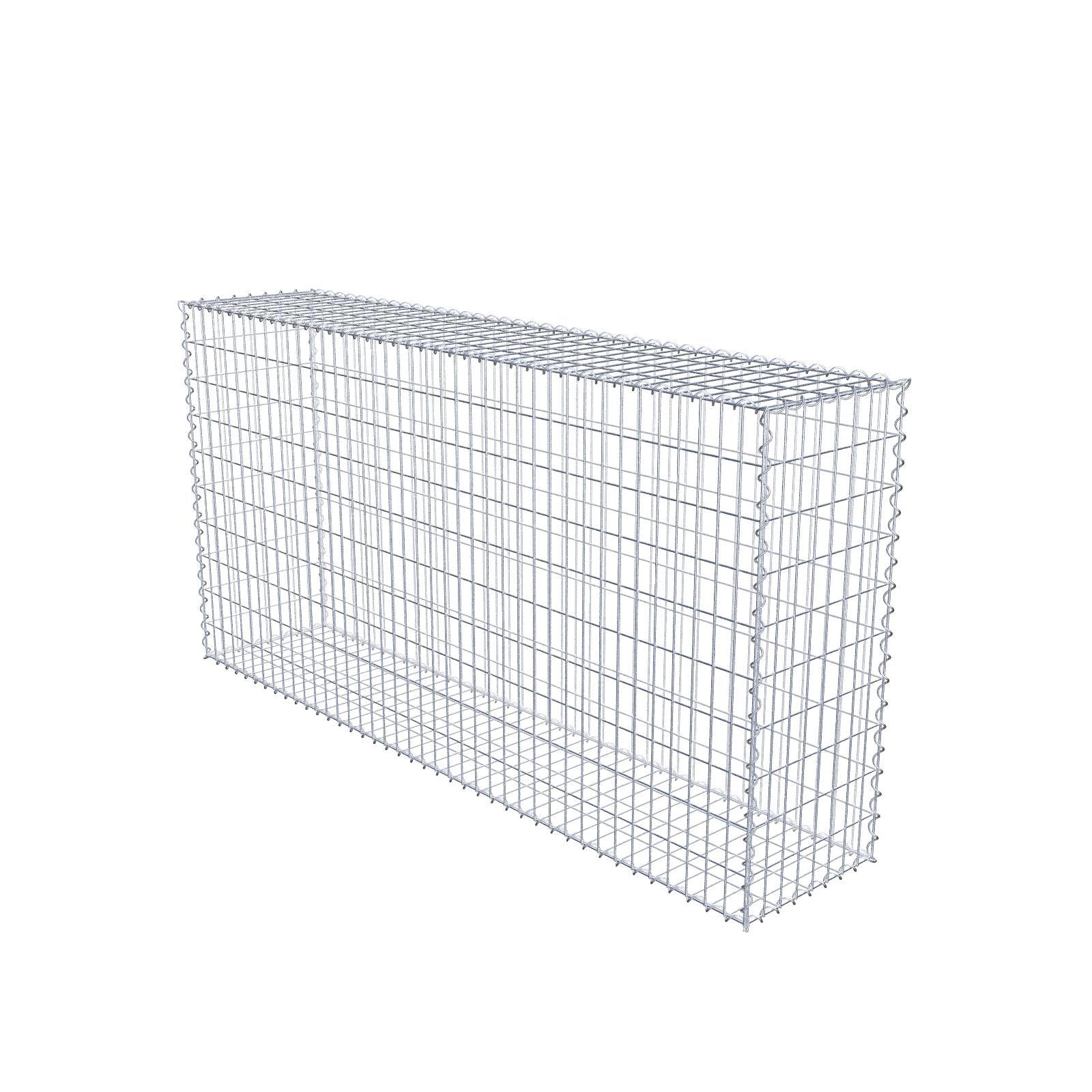 Gabiona - Gabion 200 cm x 100 cm x 40 cm (L x H x P), mailles 5 x 10 cm, Spirale - Diamètre du ...