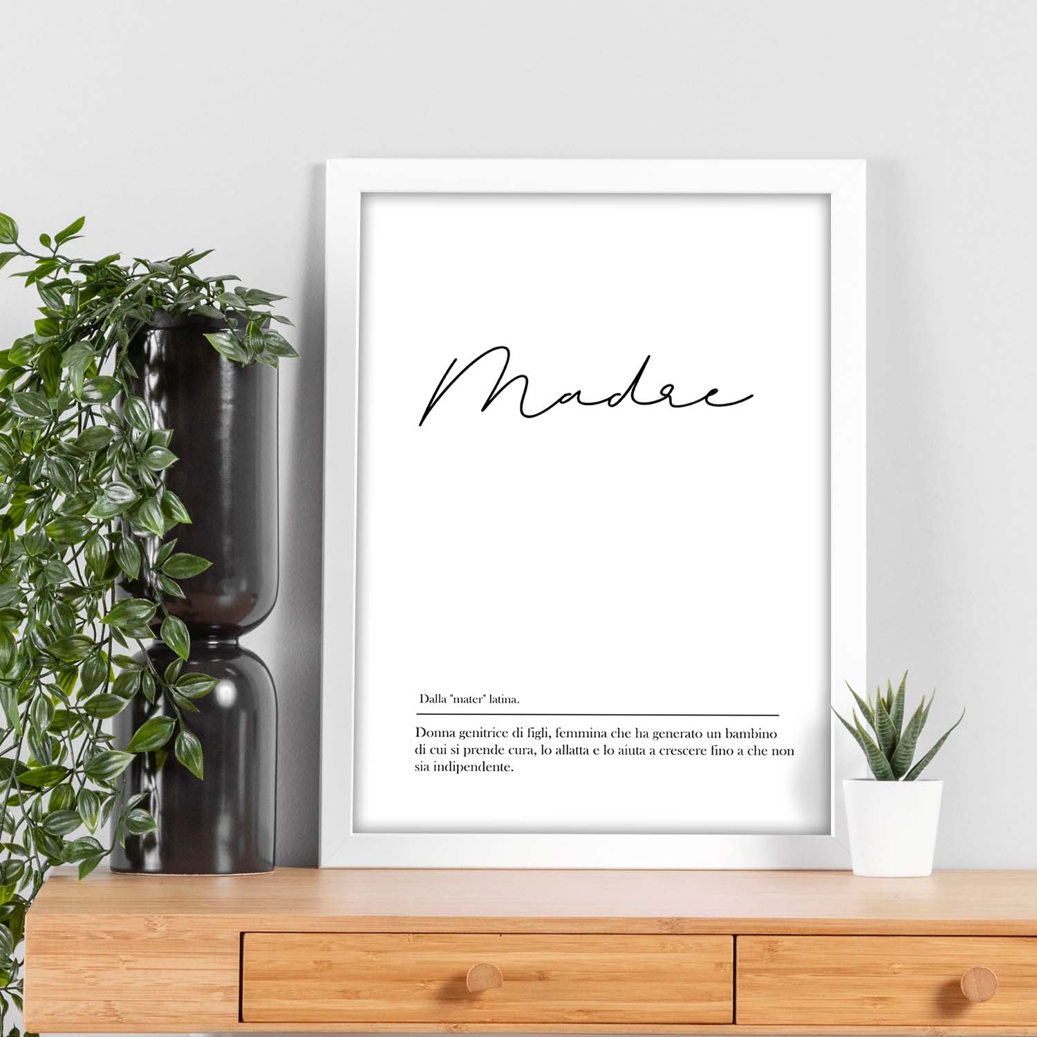 Lame Avec Des Mots Définition En Italien. Affiche «mère» De Mots Avec ...