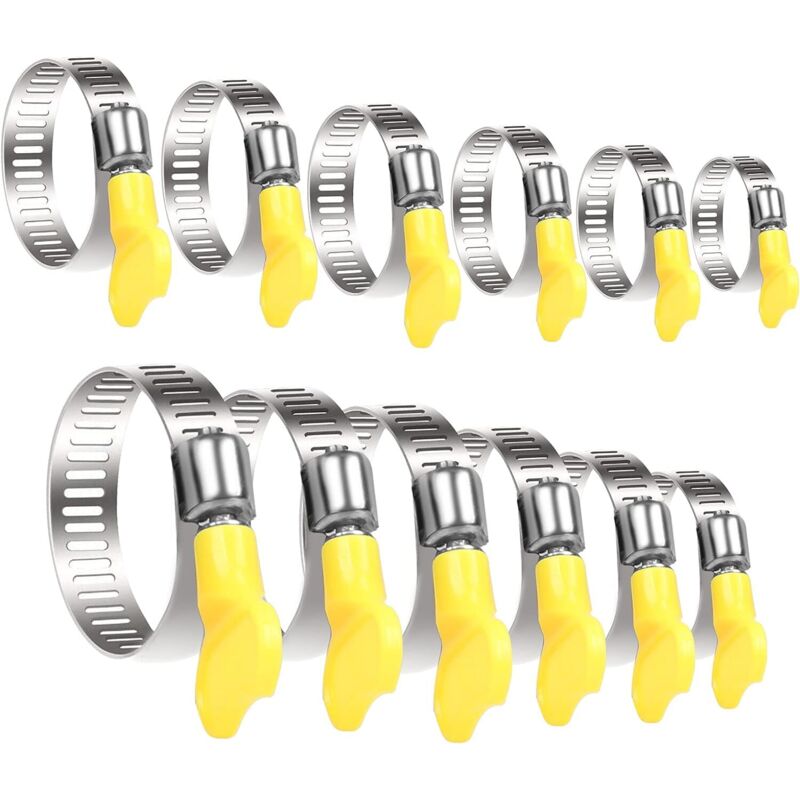 Juego de 24 abrazaderas para tuberías, clips ajustables para tuberías ...