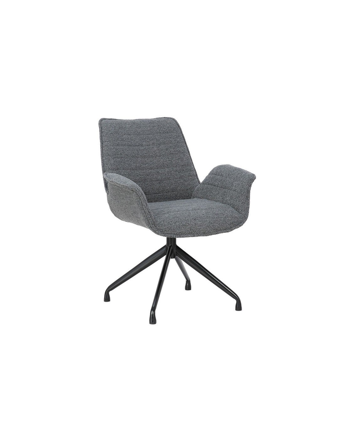 Chaise OMAR Bouclé Gris foncé, dimension H84 x L66 x D58, idéal pour ...