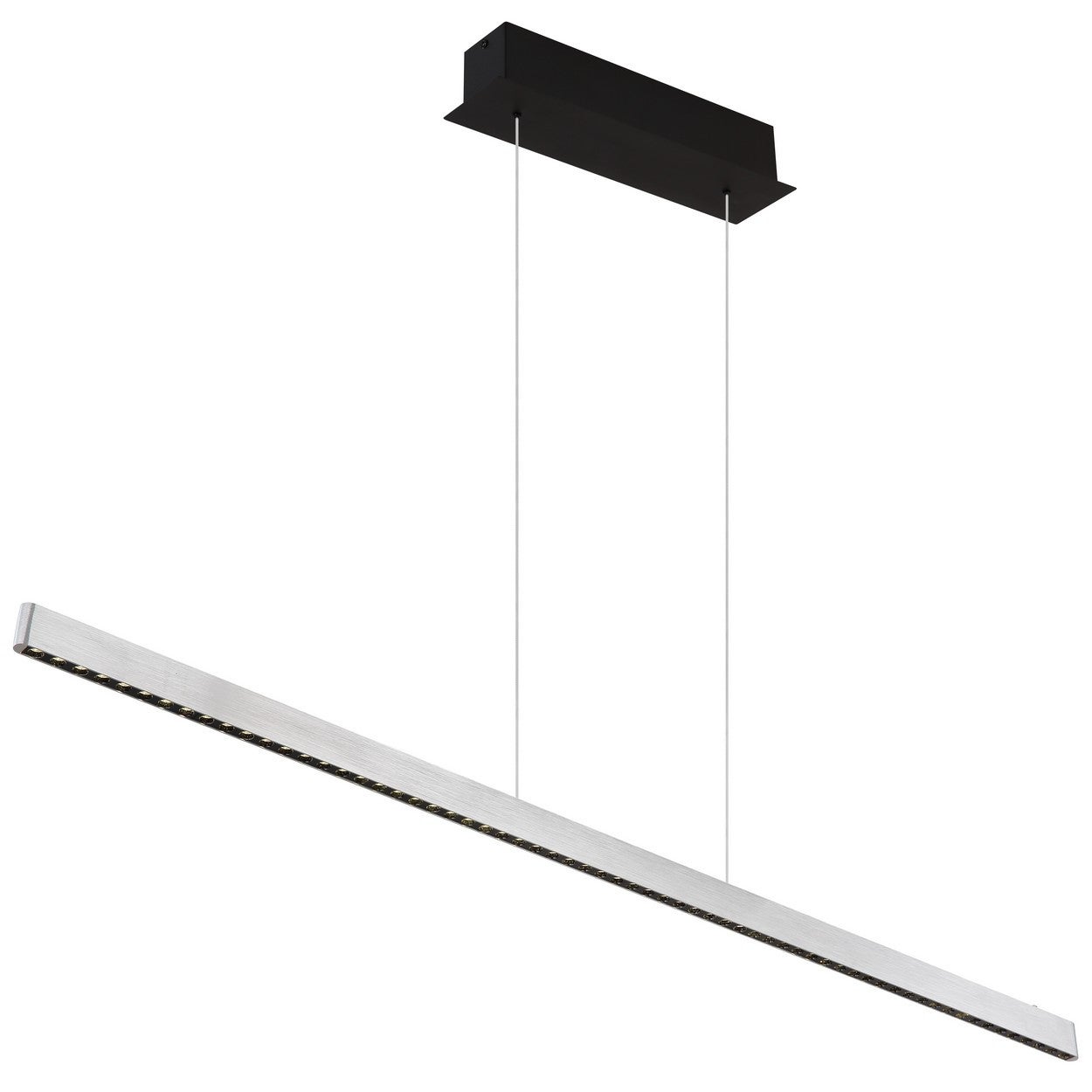 Globo Dentsy Plafonnier suspendu de 120 cm, LED argent mat, intensité ...