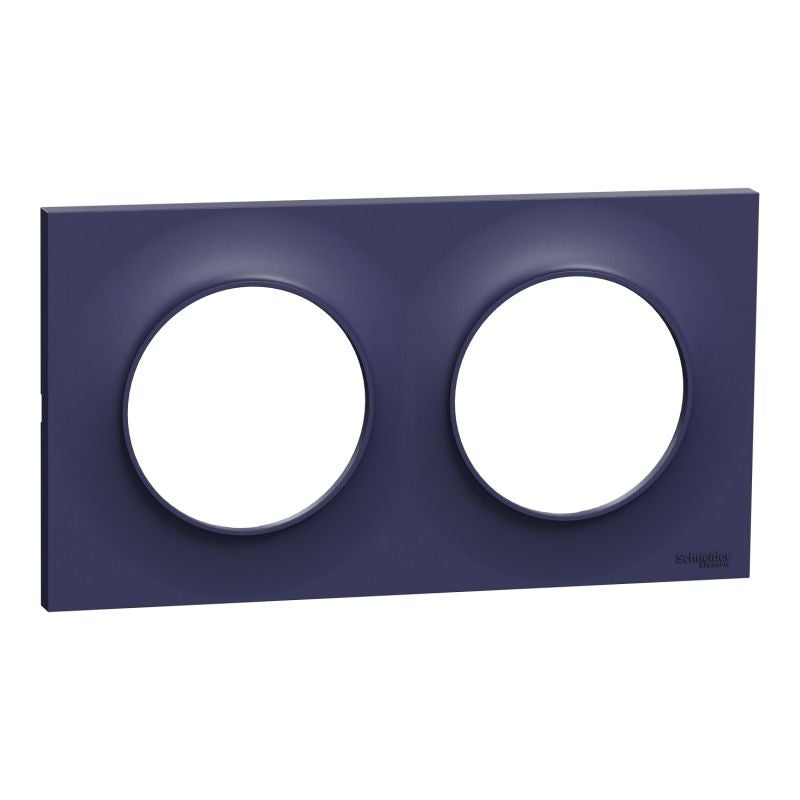 Plaque Odace Styl Schneider Electric - Cobalt - Double horizontale ...