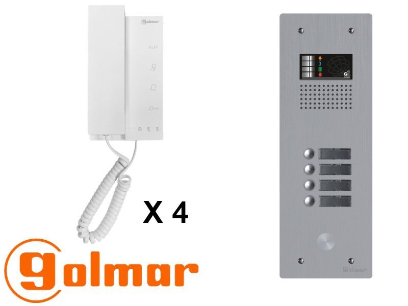 Kit interphone avec 4 combinés GOLMAR Collectif | Leroy Merlin