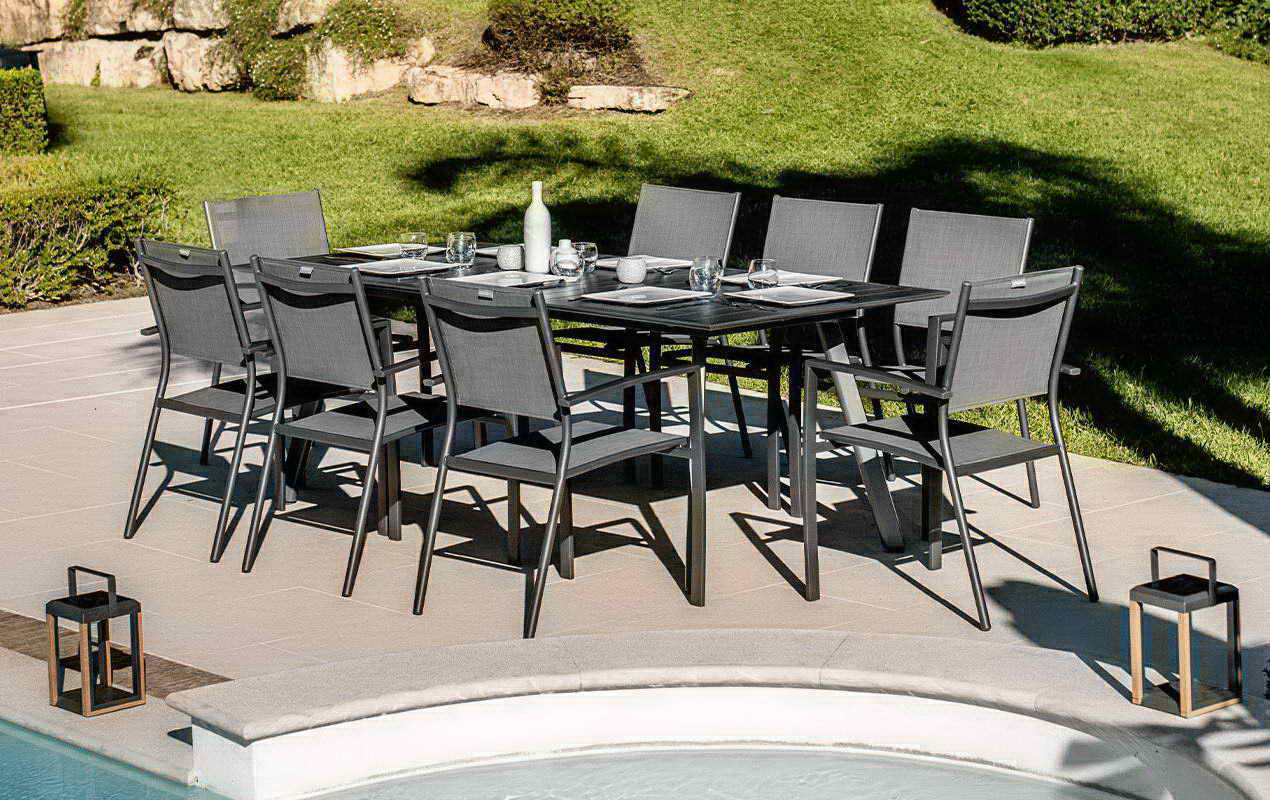 Table de jardin aluminium Eytelia 8 places BG® | Leroy Merlin