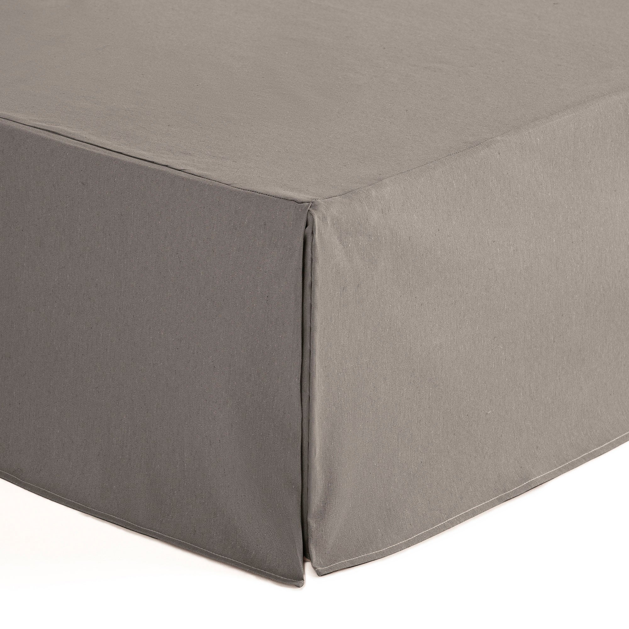 Cubre Canapé Liso Alto 30cm Algodón Poliéster Ancho Cama 140cm Gris ...