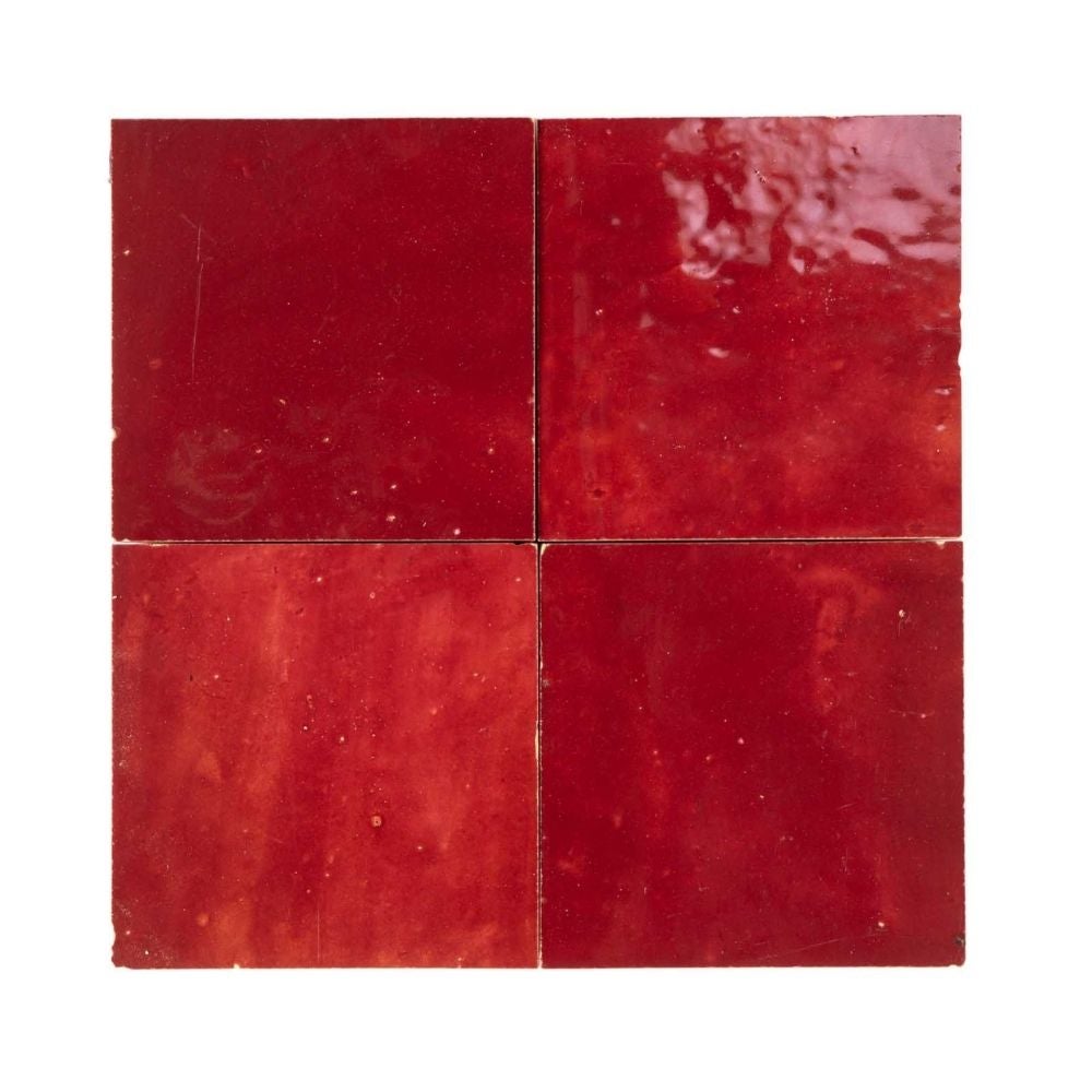 Zellige Marocain - 10x10 cm - Carrelage mur - Terre De Zellige 10x10 cm - Lie de Vin 19 | Leroy ...