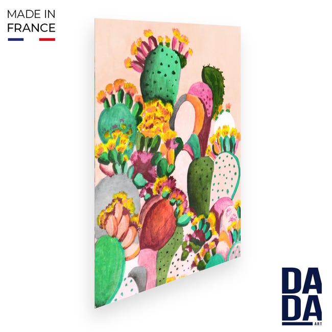 Affiche Cactus Colorés 40x50cm Fabriqué En France Dada Art