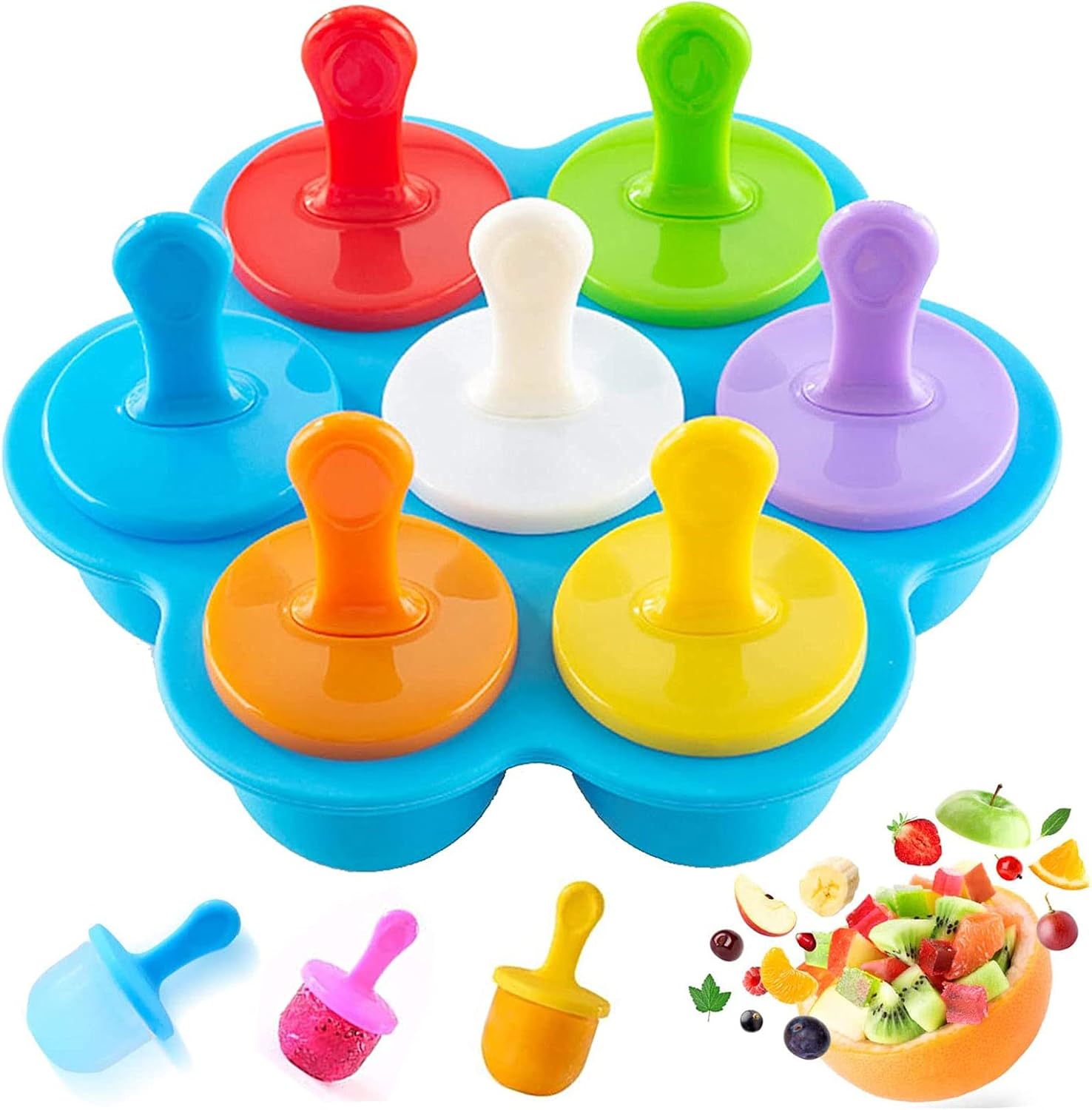 Moldes para helados, moldes de silicona para paletas, mini moldes de ...