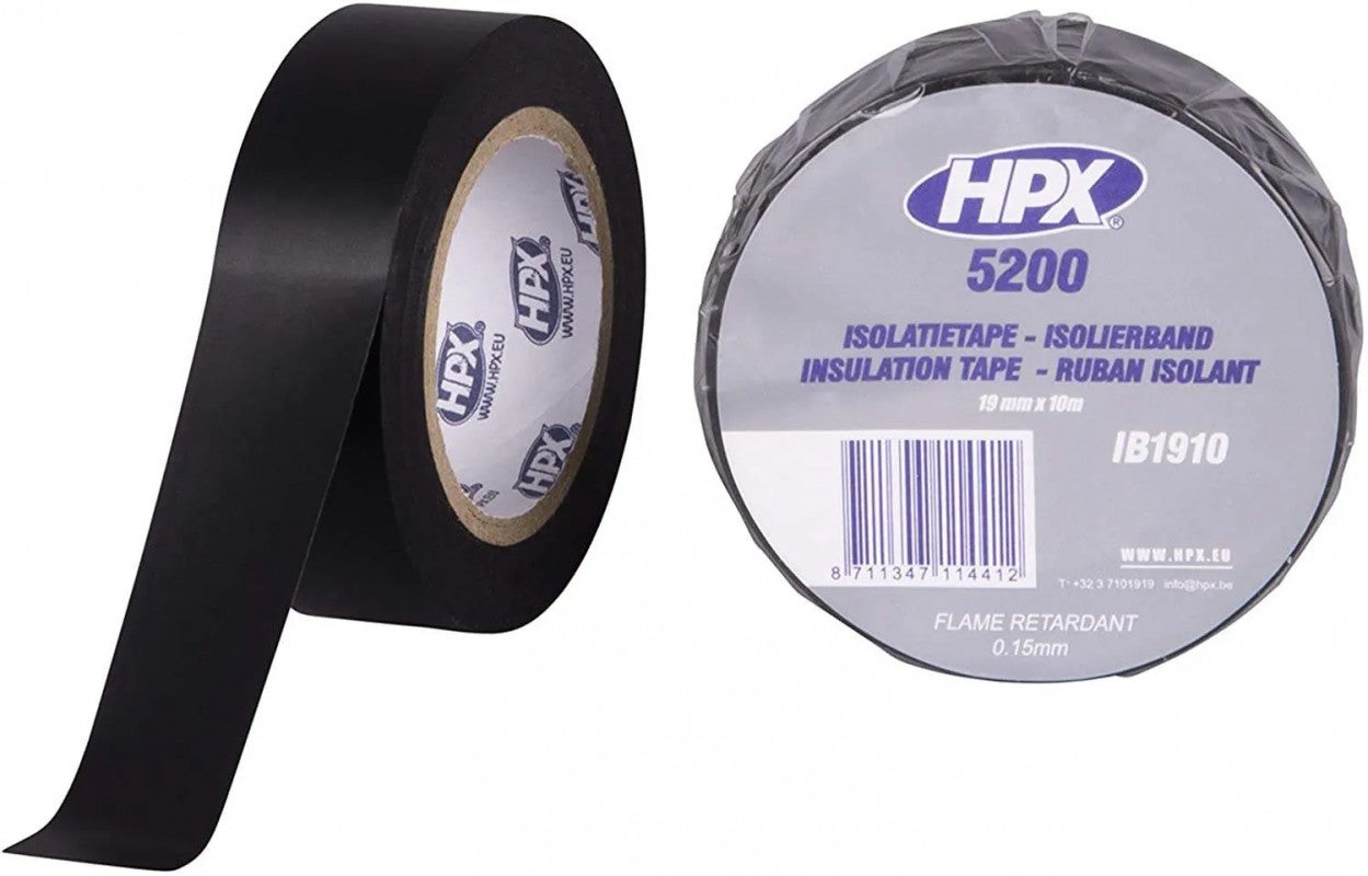 Ruban isolant PVC TAPE 5200, ,noir, 19 mm x 10m | Leroy Merlin