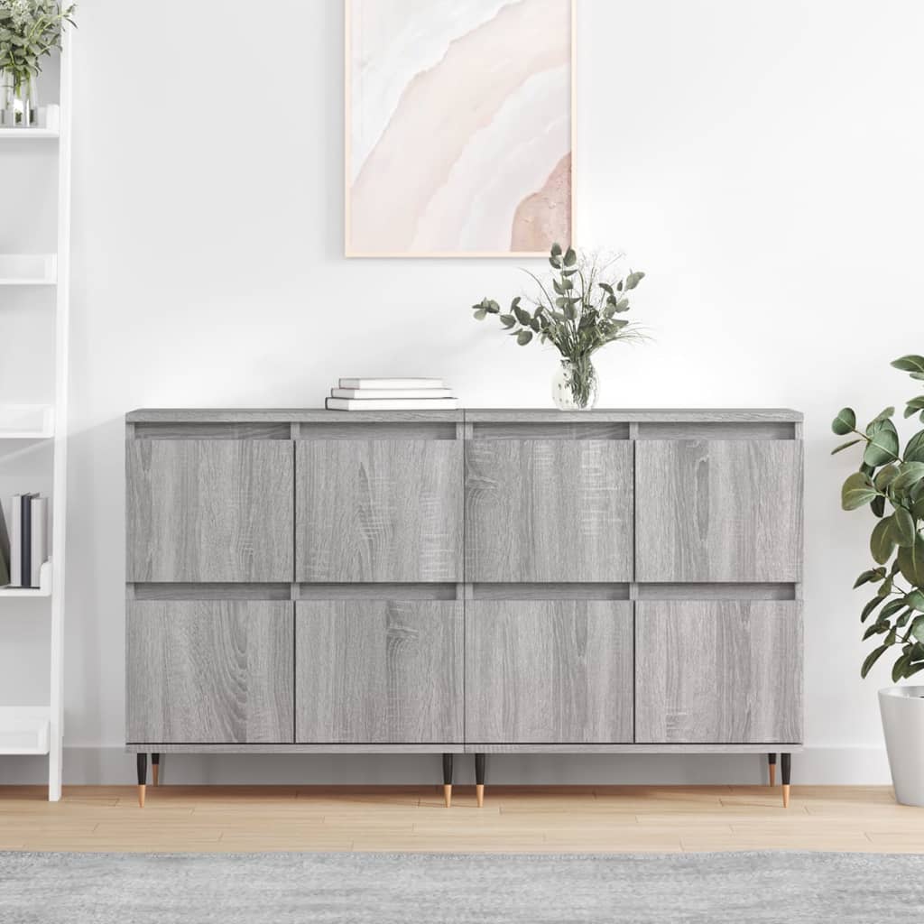 Buffets 2 pcs sonoma gris bois d'ingénierie | Leroy Merlin