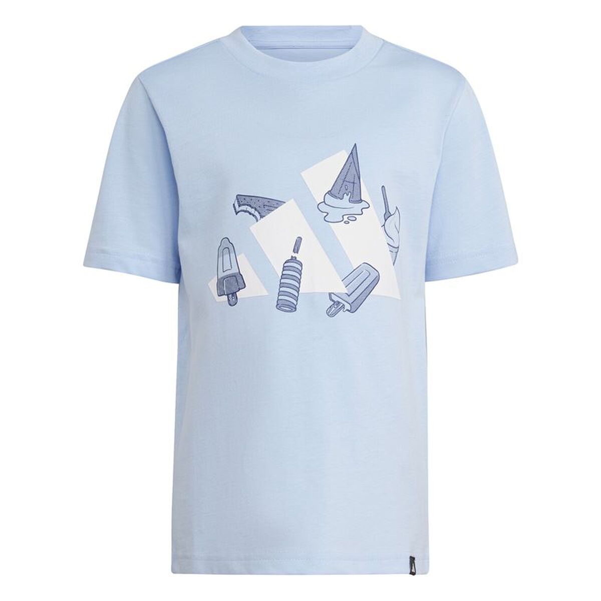 T shirt à manches courtes Enfant Adidas Lk Ice Bleu Bleu ciel Taille 3 ...