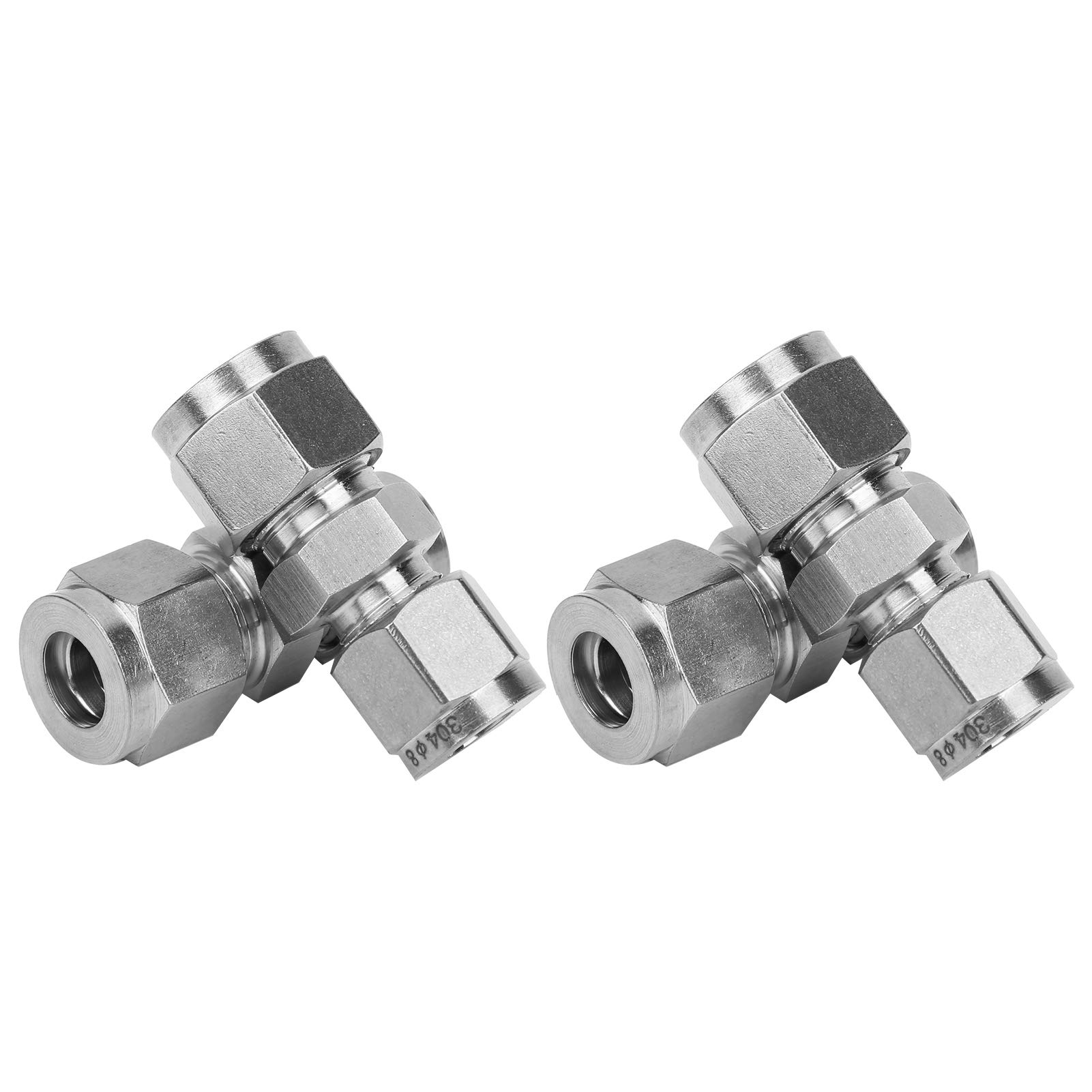 Adaptateur de convertisseur à double virole en acier inoxydable pour raccord de tube de ...