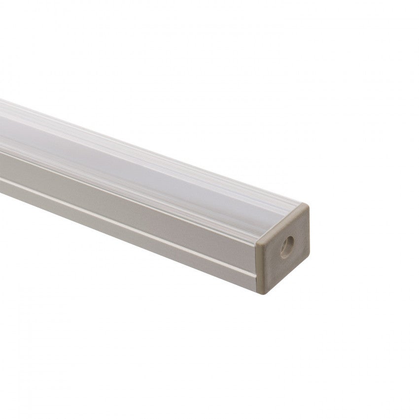 Ledkia Perfil Aluminio Superficie para Tira LED hasta 15 mm con Tapa ...