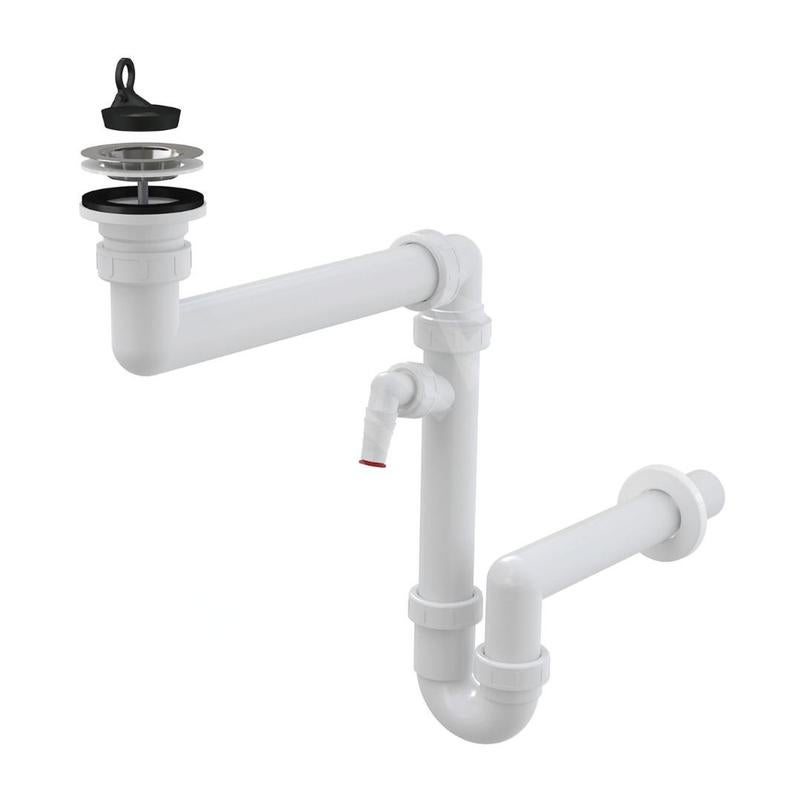 Alcadrain Siphons - Siphon d'évier, peu encombrant, avec raccord, en ...