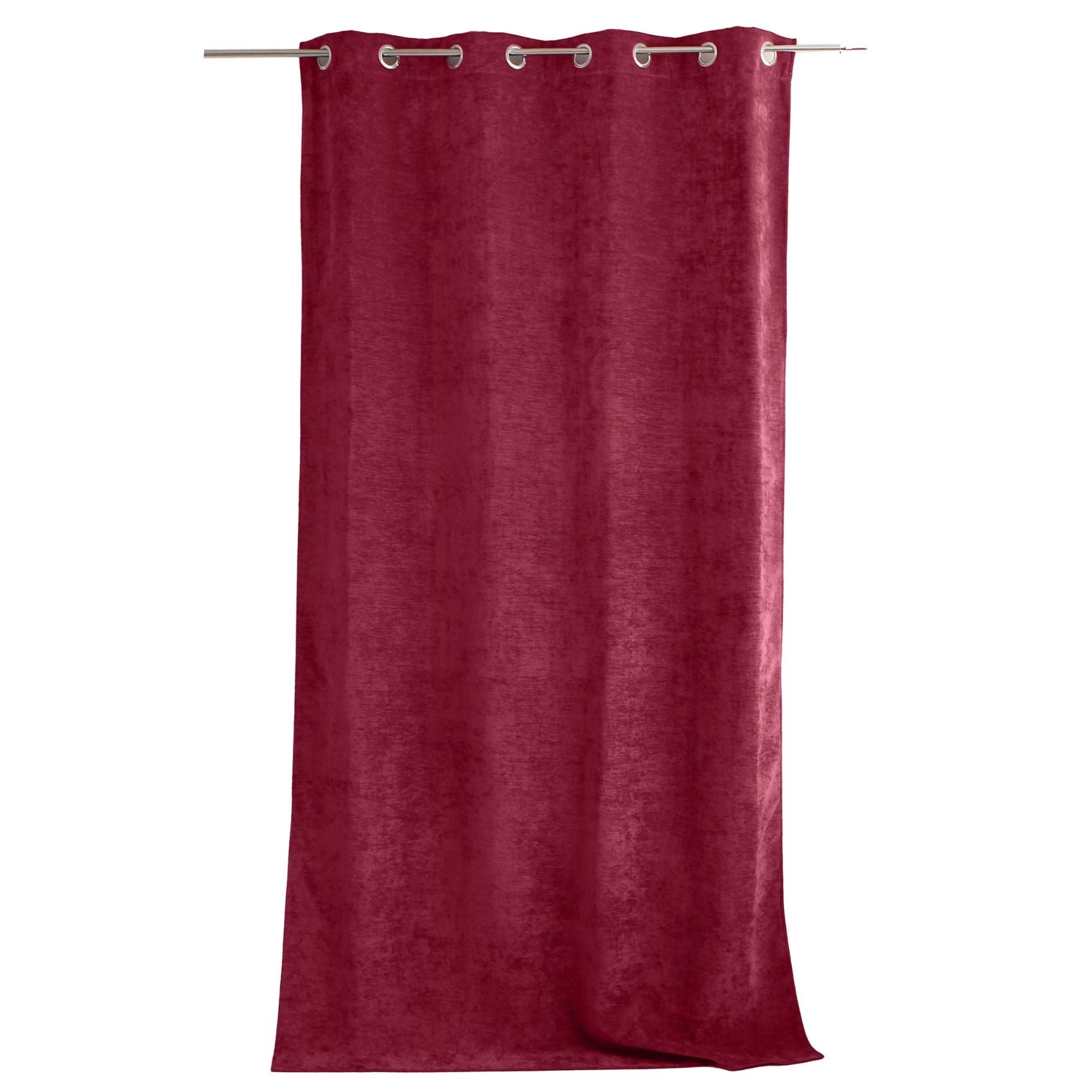 Rideau thermique en velours doublé polaire - Rouge foncé - 140x260 cm ...