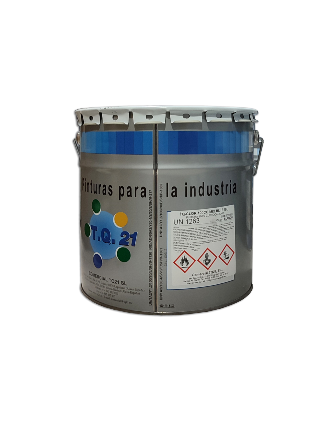 DISPIVAL - PINTURA CLOROCAUCHO SUELOS CARTA RAL 15 LT (RAL 5019 Azul ...