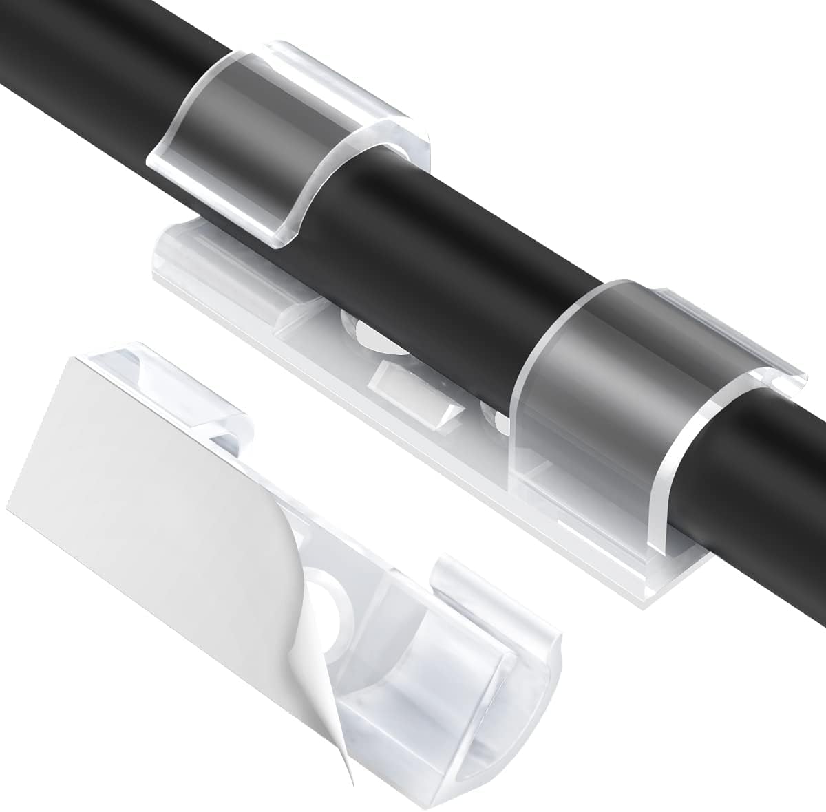 60 pièces de serre-cables, support de cable avec base adhésive, jeu de ...