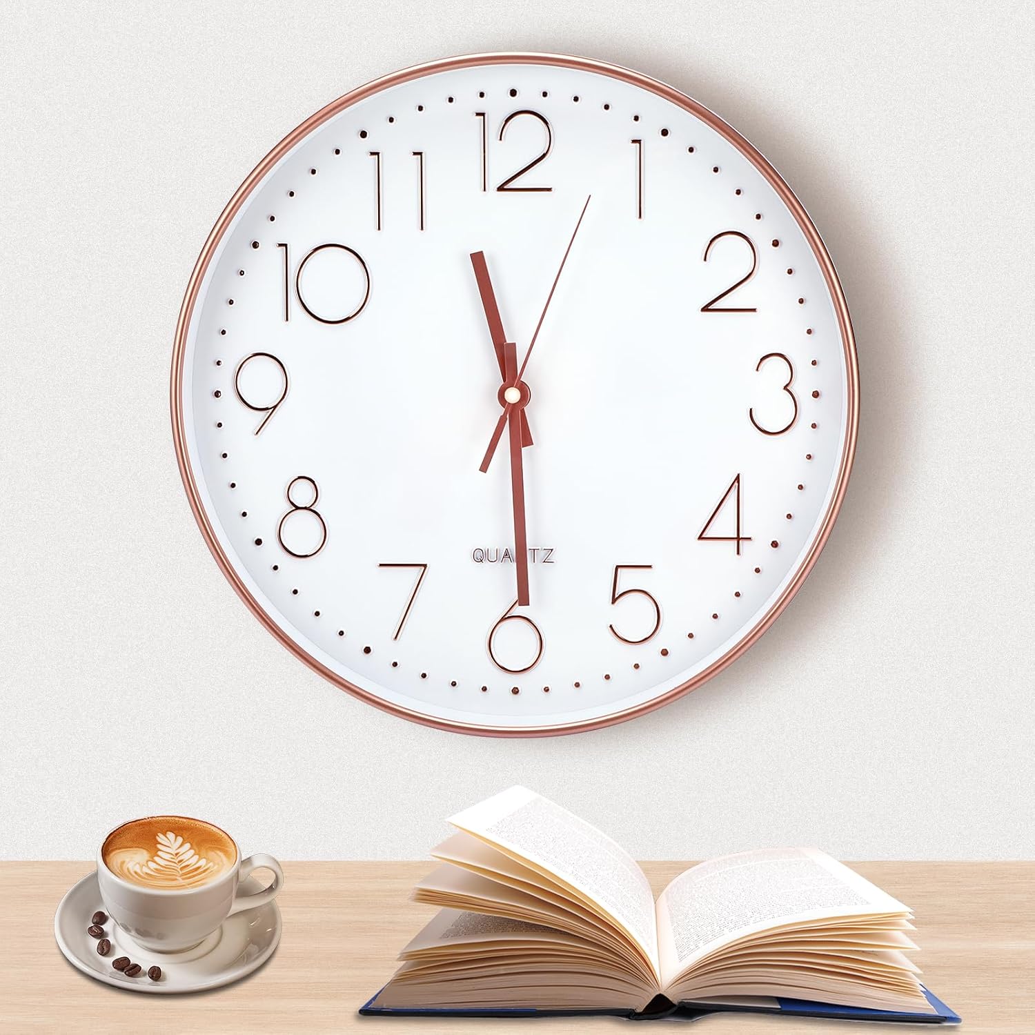 Reloj de pared silencioso moderno de 30 cm (12 pulgadas), movimiento de ...