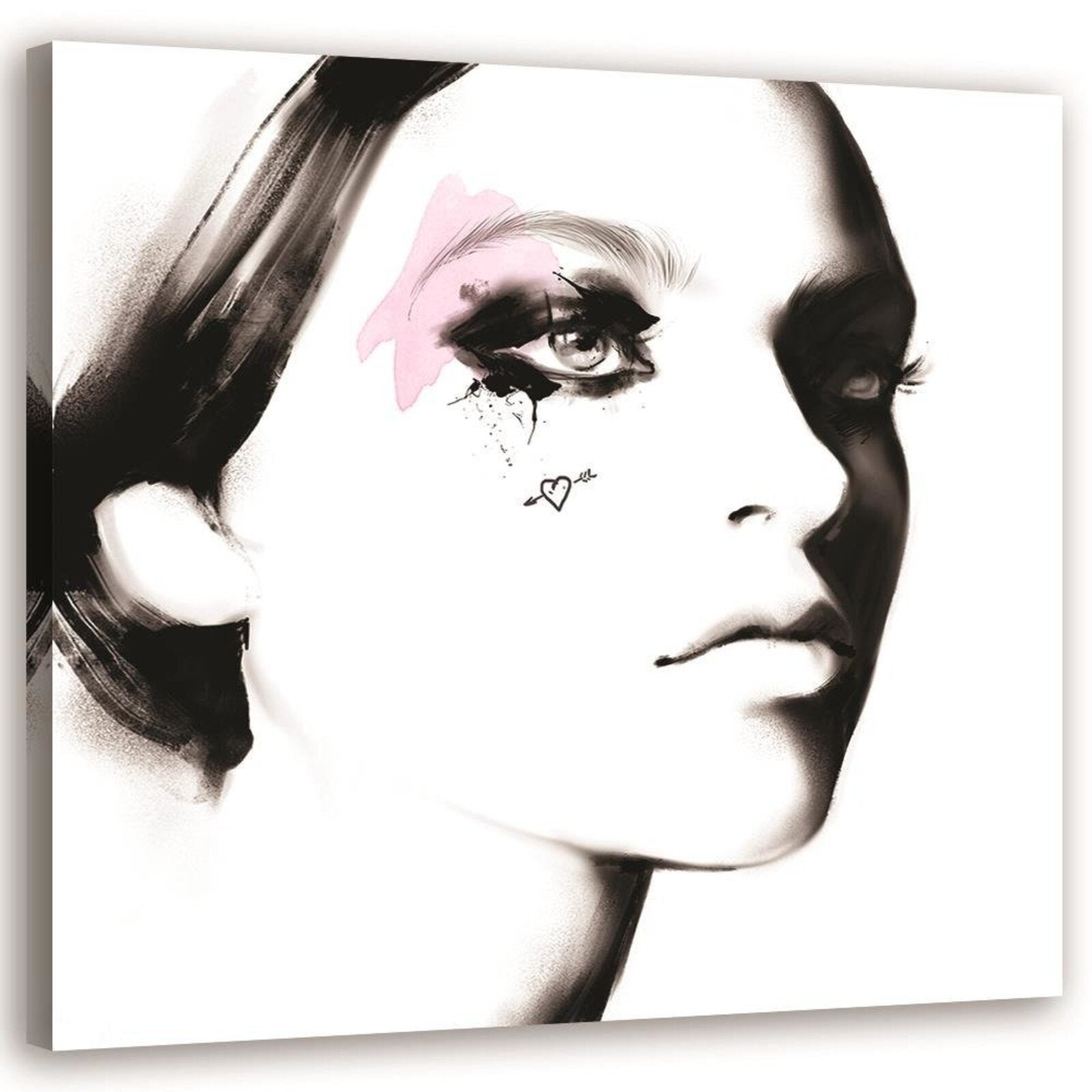 Tableau portrait abstrait d'une femme - 80 x 80 cm | Leroy Merlin