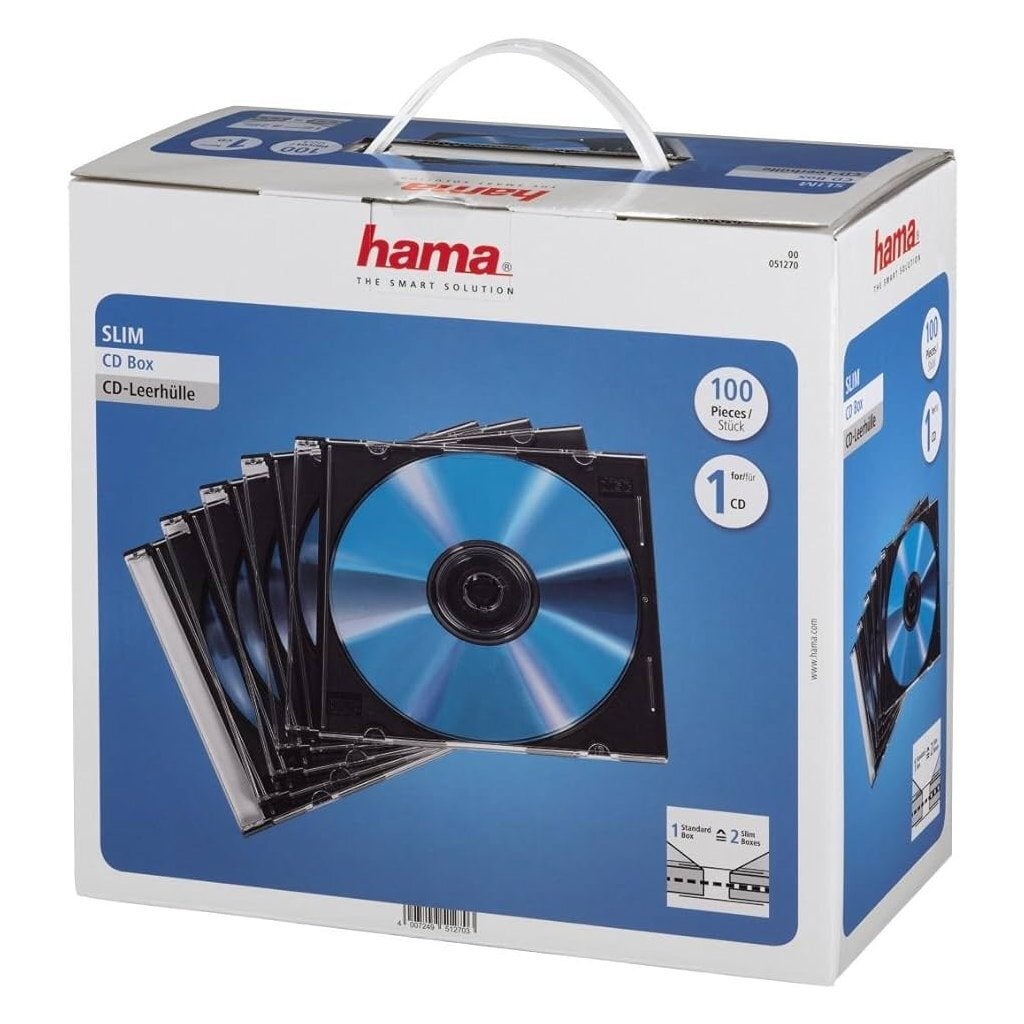 Hama CD Slim Box 100 Piezas Negro/Transpante | Leroy Merlin
