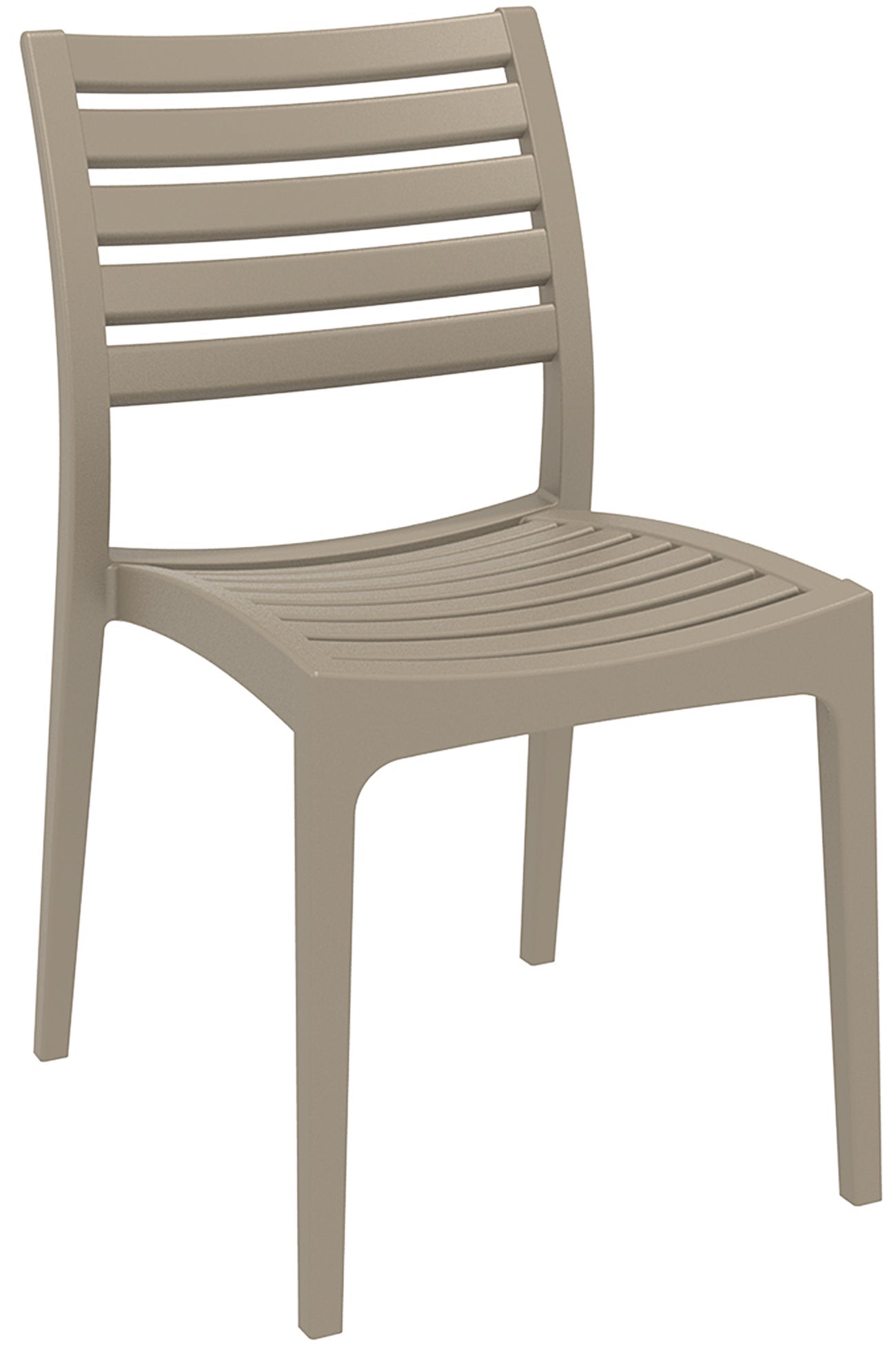 Chaise de jardin en plastique design simple empilable beige 10_0000974 ...