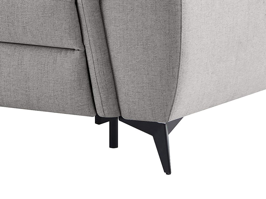 Sofá rinconera izquierda relax eléctrico en tejido jaspeado gris claro ...