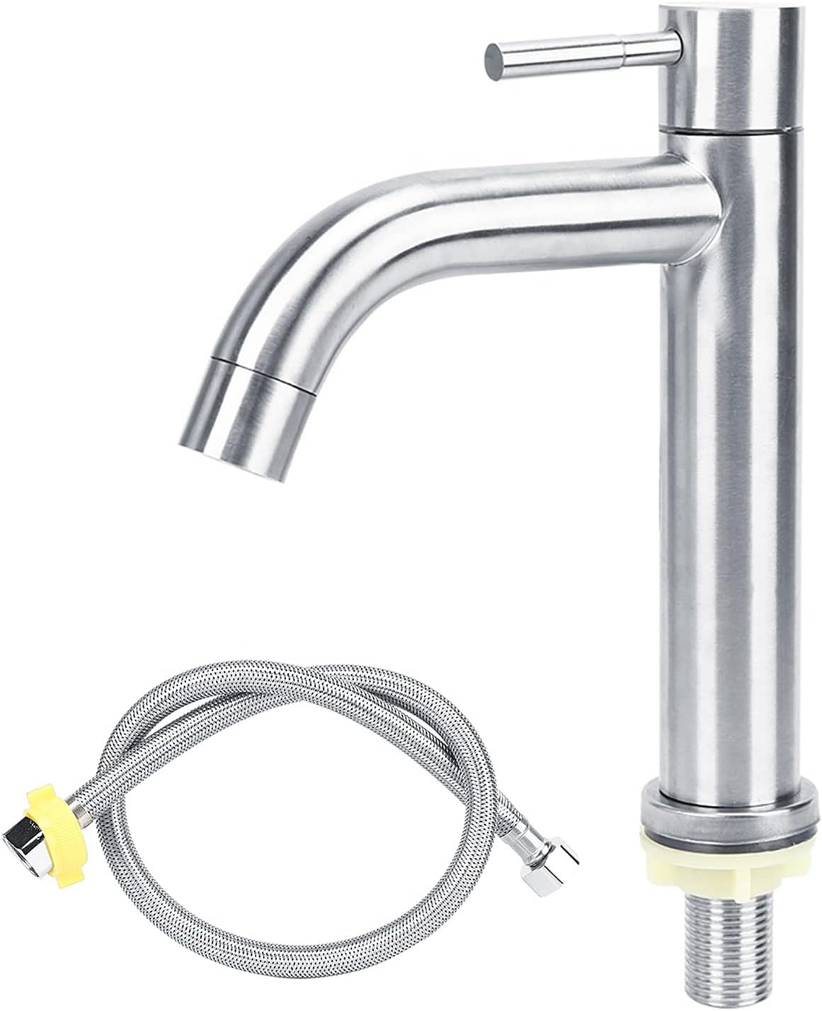 Grifo monomando de acero inoxidable para baño, grifo de agua fría ...