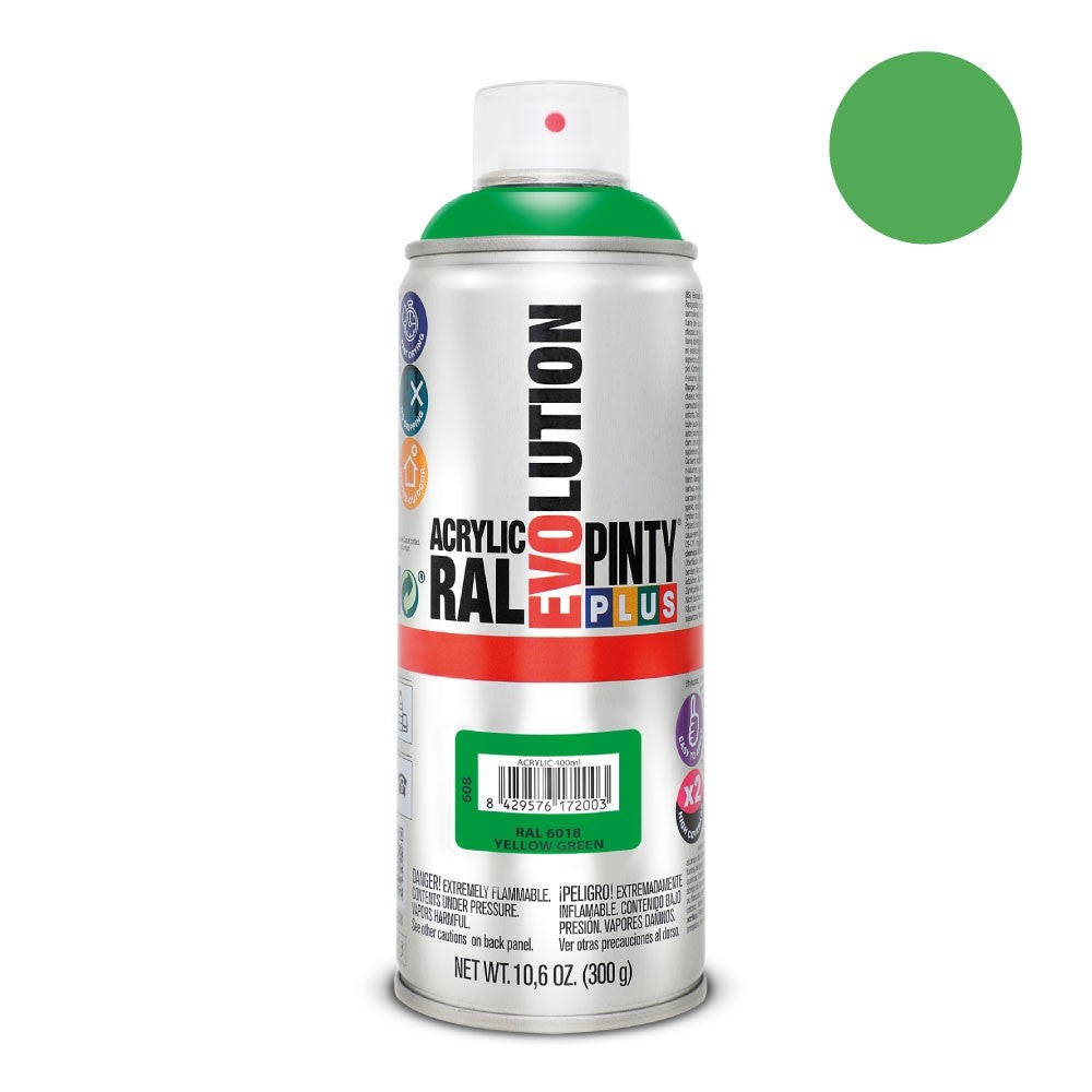 Vernice spray PintyPlus Evolution RAL 6018 Verde giallastro 520cc ...