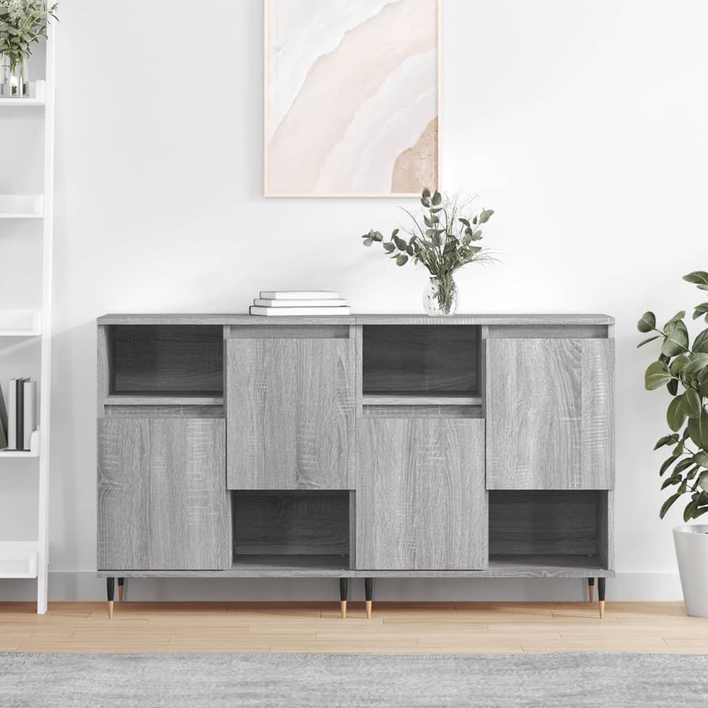 Maison Exclusive - Buffets 2 pcs sonoma gris bois d'ingénierie | Leroy Merlin