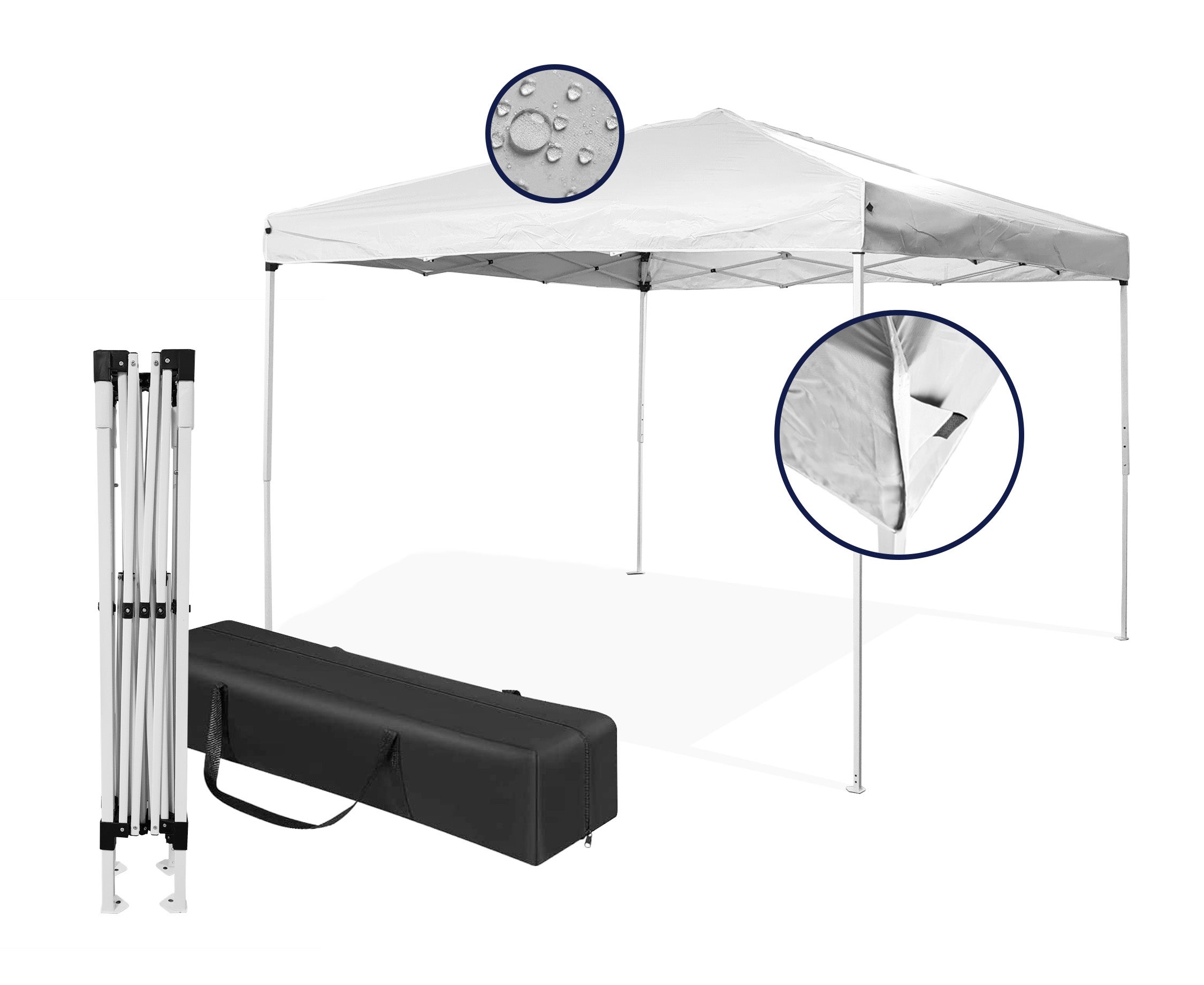 Gazebo 3x3 Pieghevole Impermeabile, Struttura Resistente, Richiudibile ...